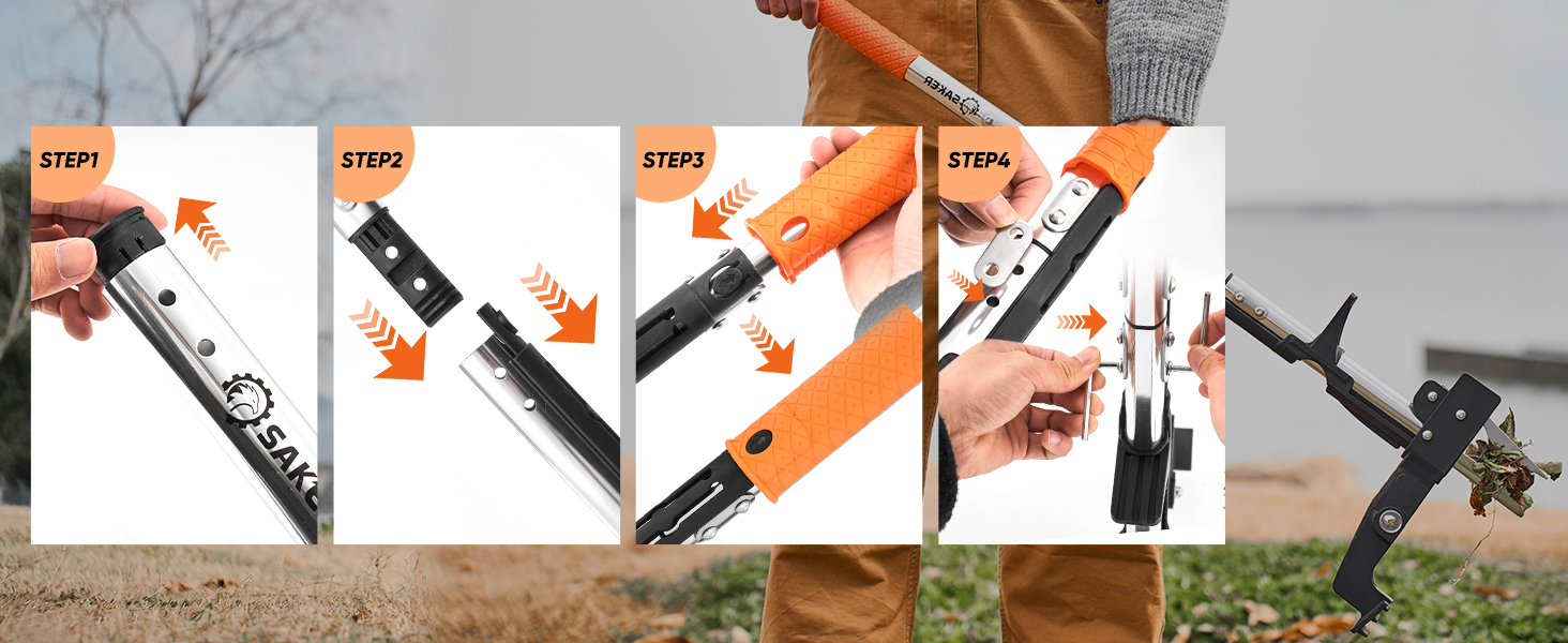 Watch Saker Weed Puller Tool Stand Up Installation Steps on Amazon Live