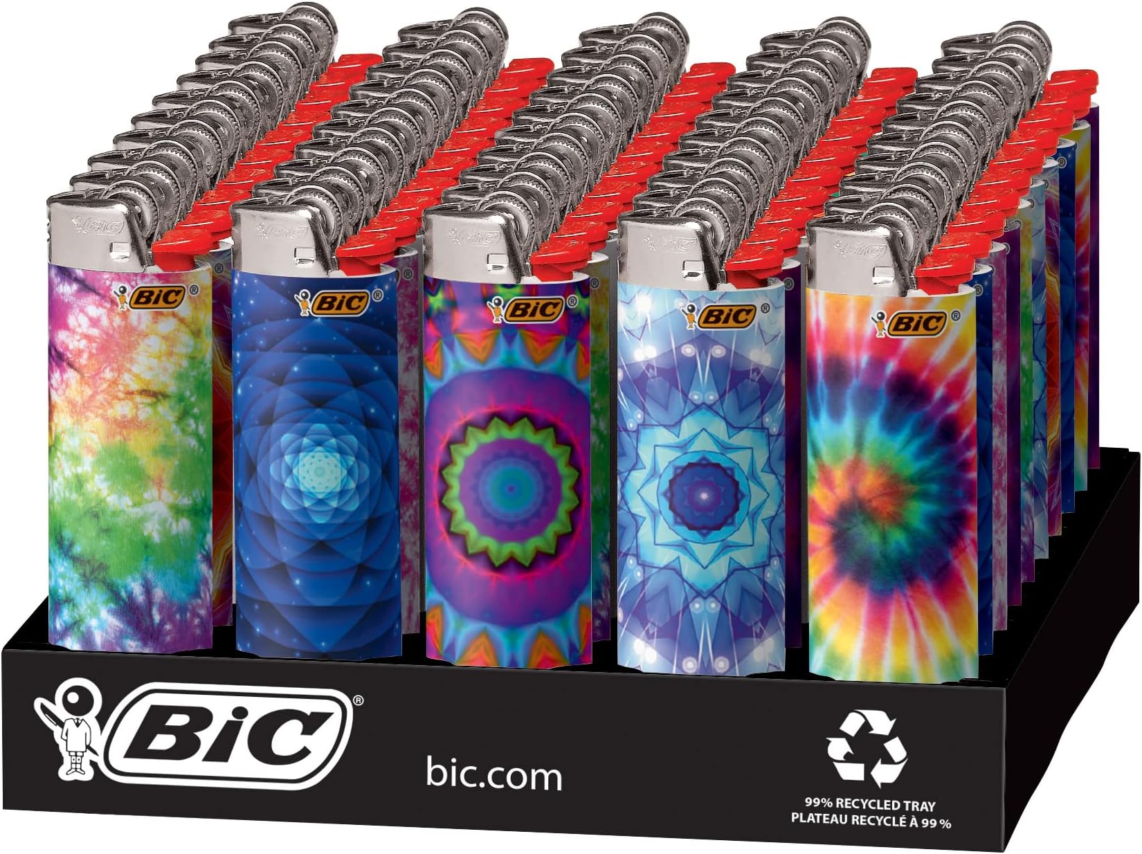 Amazon.com: BIC Classic Lighter, Assorted Colors, 50-Count Tray, Up to ...