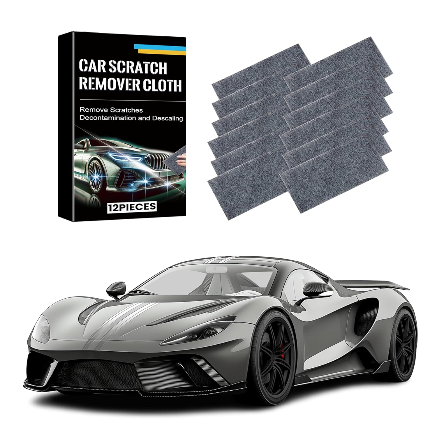 Amazon.com: 12 Pack Car Scratch Remover Cloth, Advanced Nano Technology ...