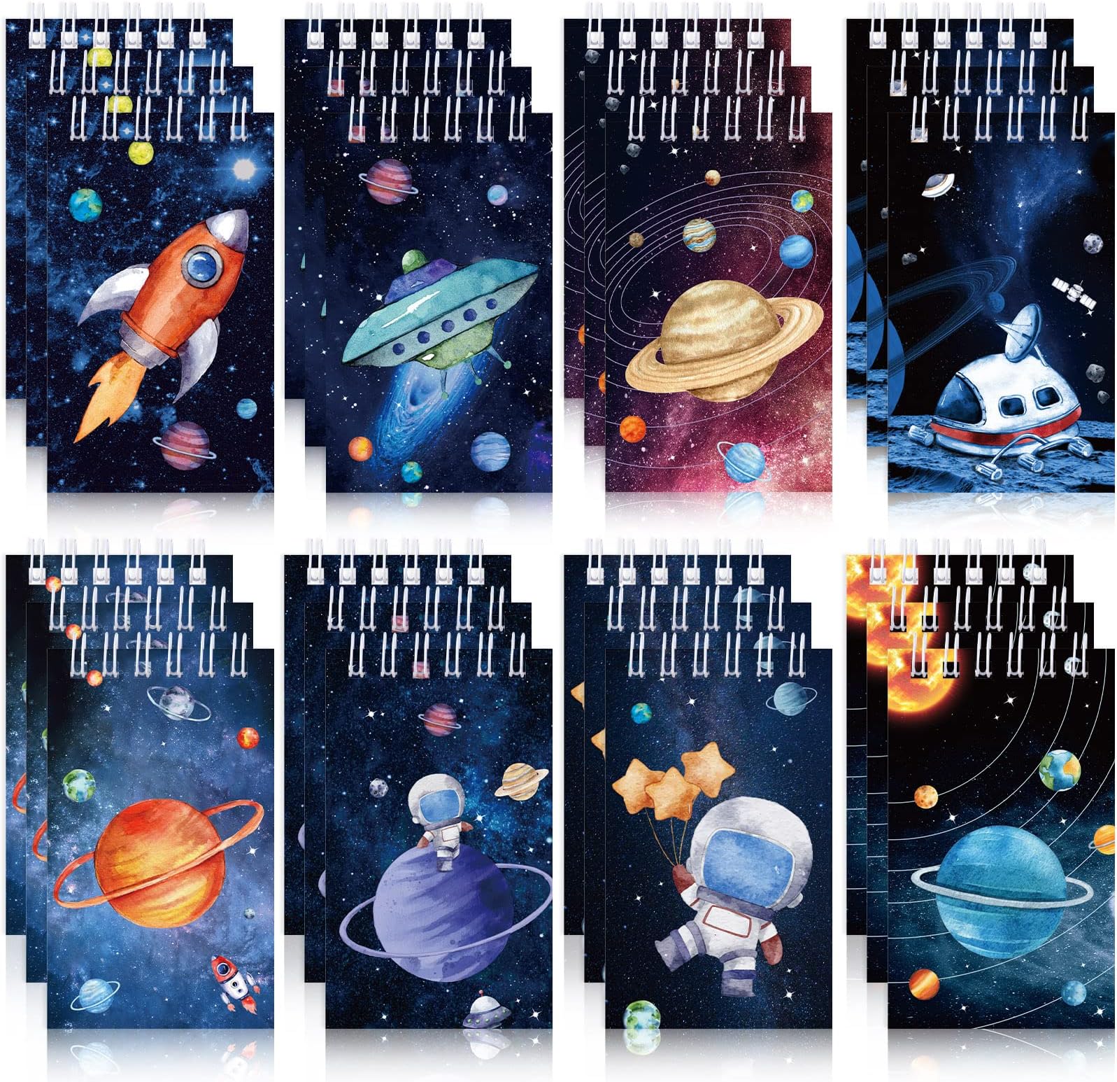 Amazon.com : Teling 24 Pieces Outer Space Galaxy Mini Notepads Space ...