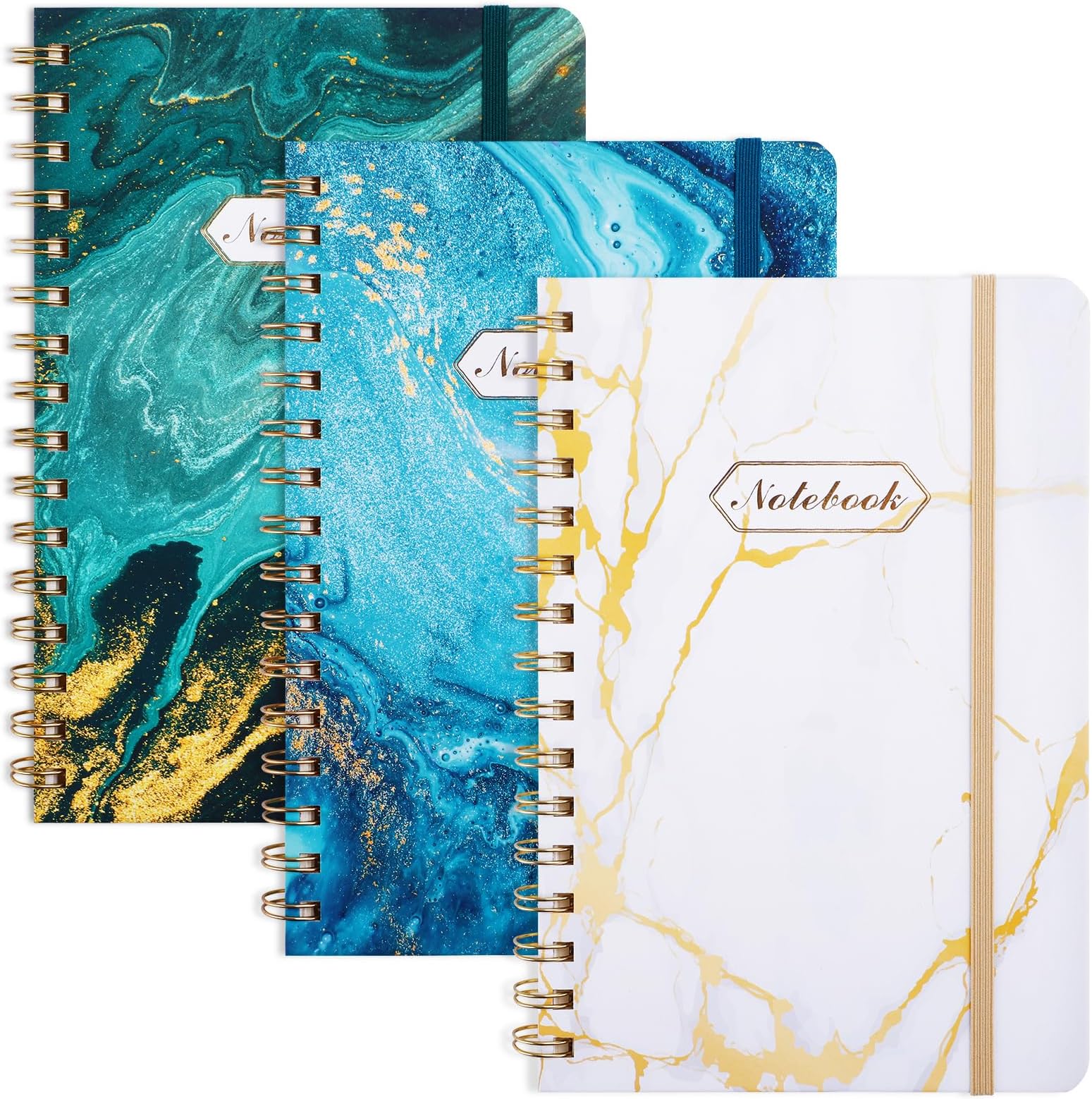 Amazon.com : LABUK EOOUT 3 Pack A5 Aesthetic Spiral Notebooks ...
