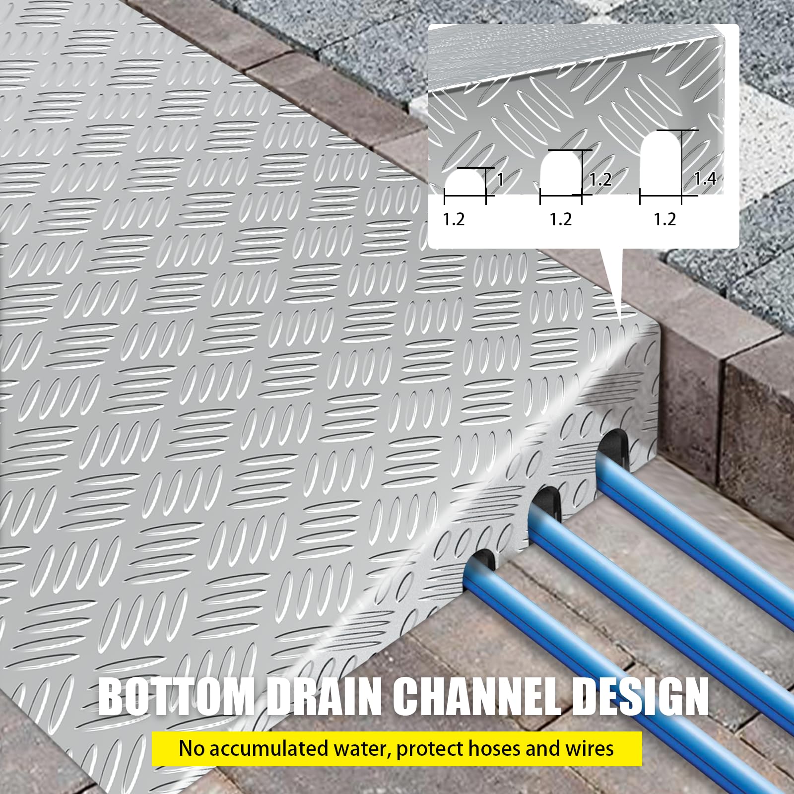 Snapklik.com : UOKRR 4" Rise Aluminum Threshold Ramp For Doorway, 32 ...