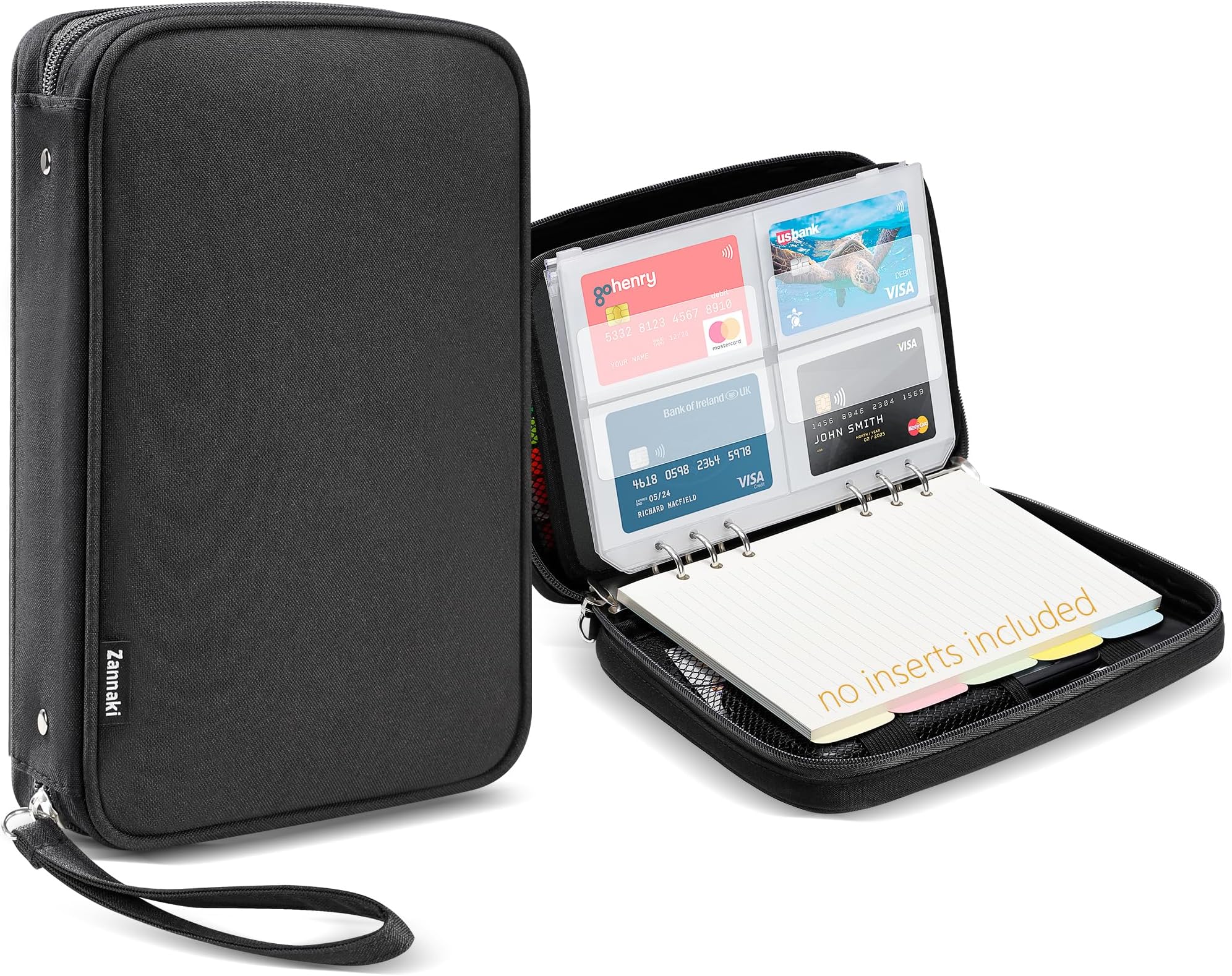 Amazon.com : ECEIRO A5 Binder Planner Cover Portfolio Binder 6 Ring ...