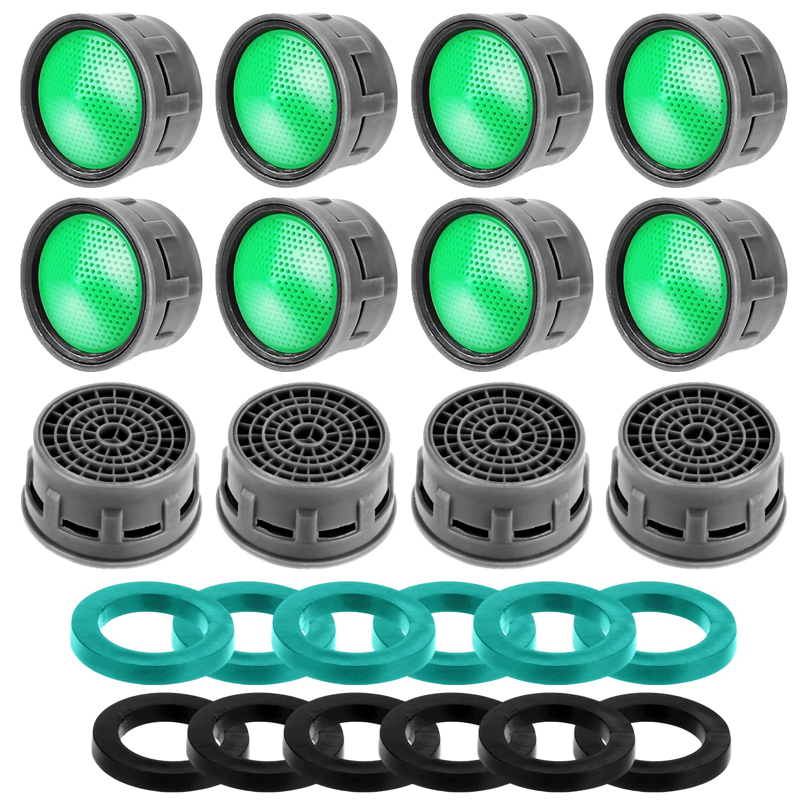 12 Pcs Faucet Aerator Flow Restrictor Insert Sink Aerator Replacement ...