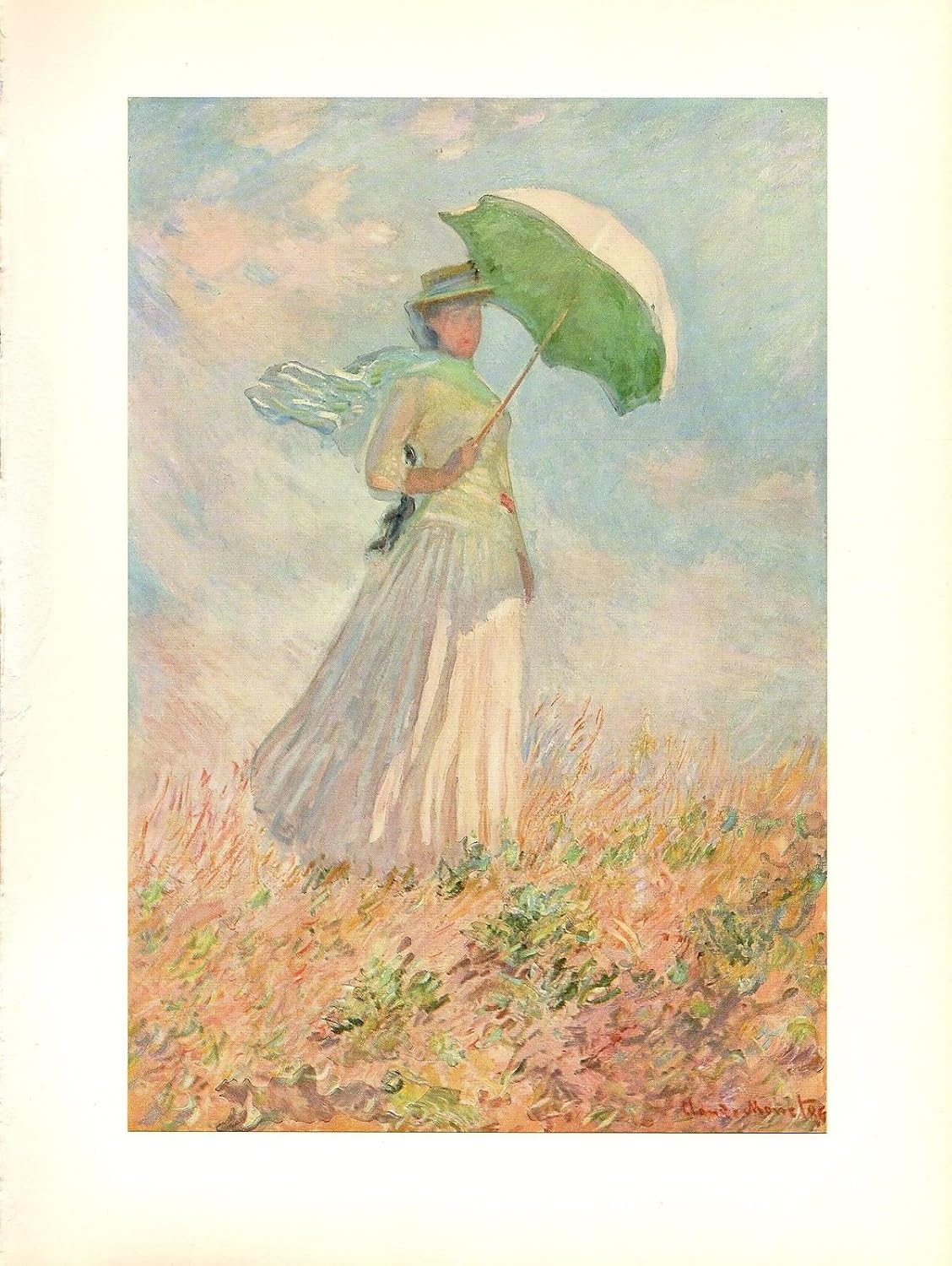 Amazon.com: 1960 Vintage MONET "LADY WITH A PARASOL" COLOR offset ...