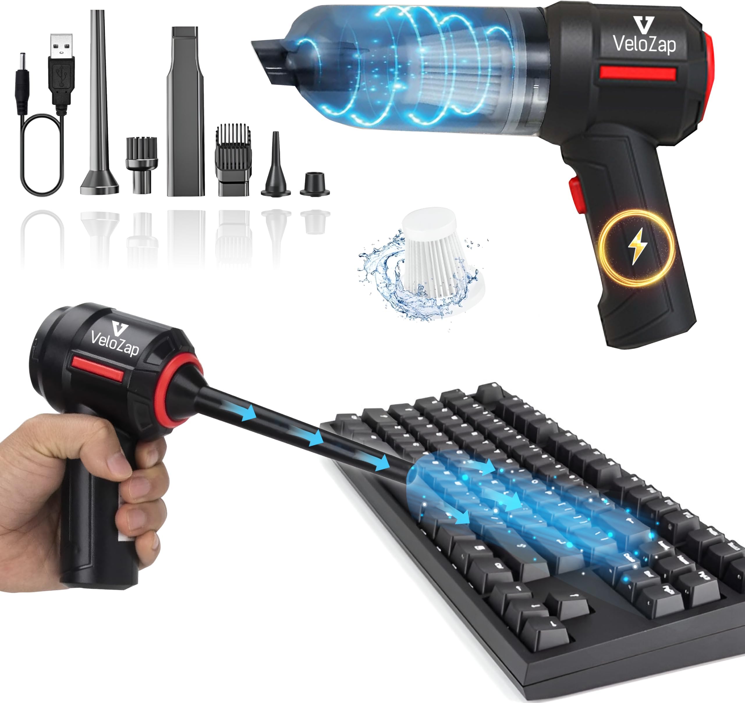 Amazon.com: PeroBuno 3-in-1 Computer Vacuum Cleaner - Air Duster - for ...