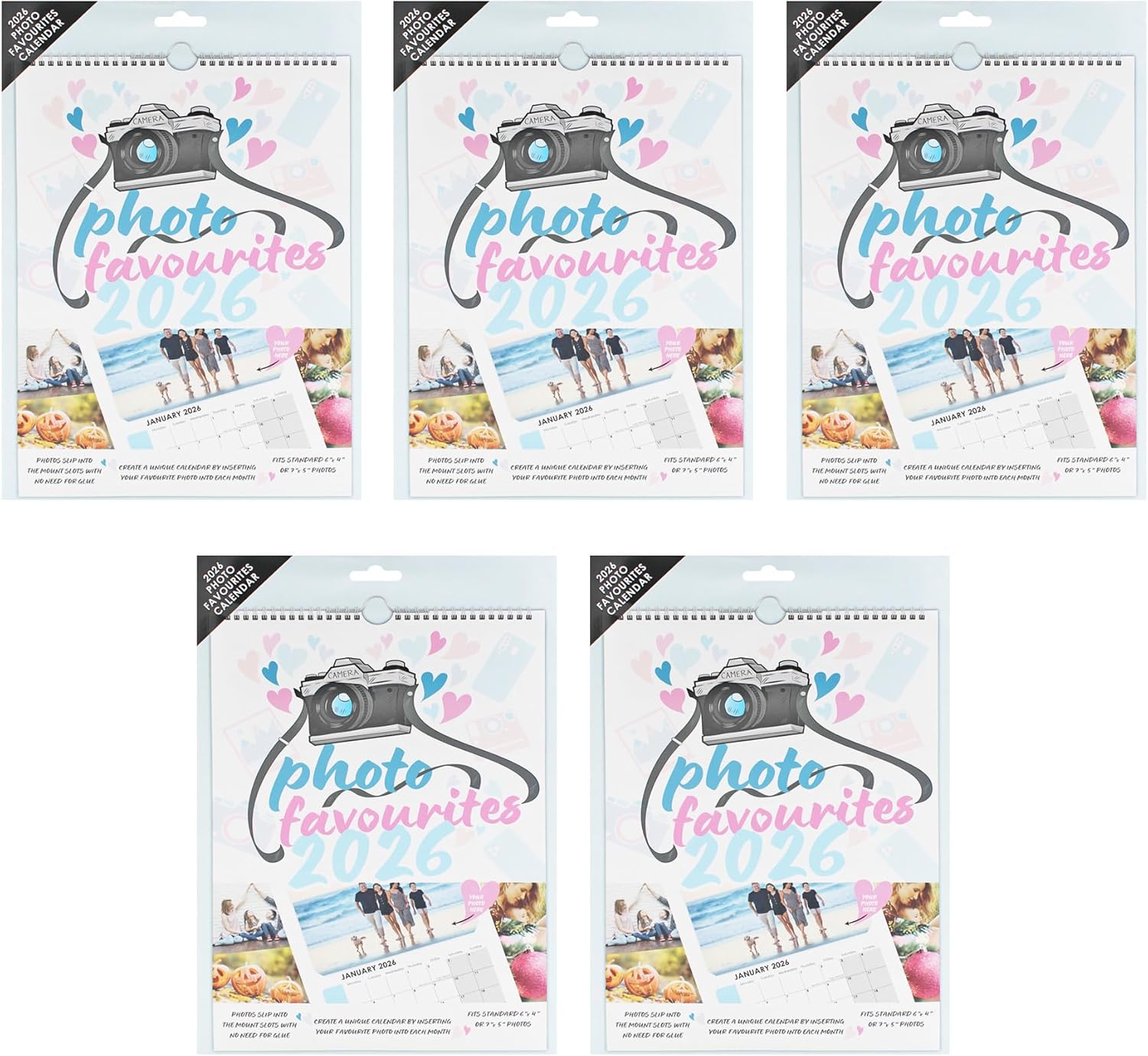 2026 A4 Photo Calendar DIY Personalise with 6'x4' or 7'x5' Photos ...