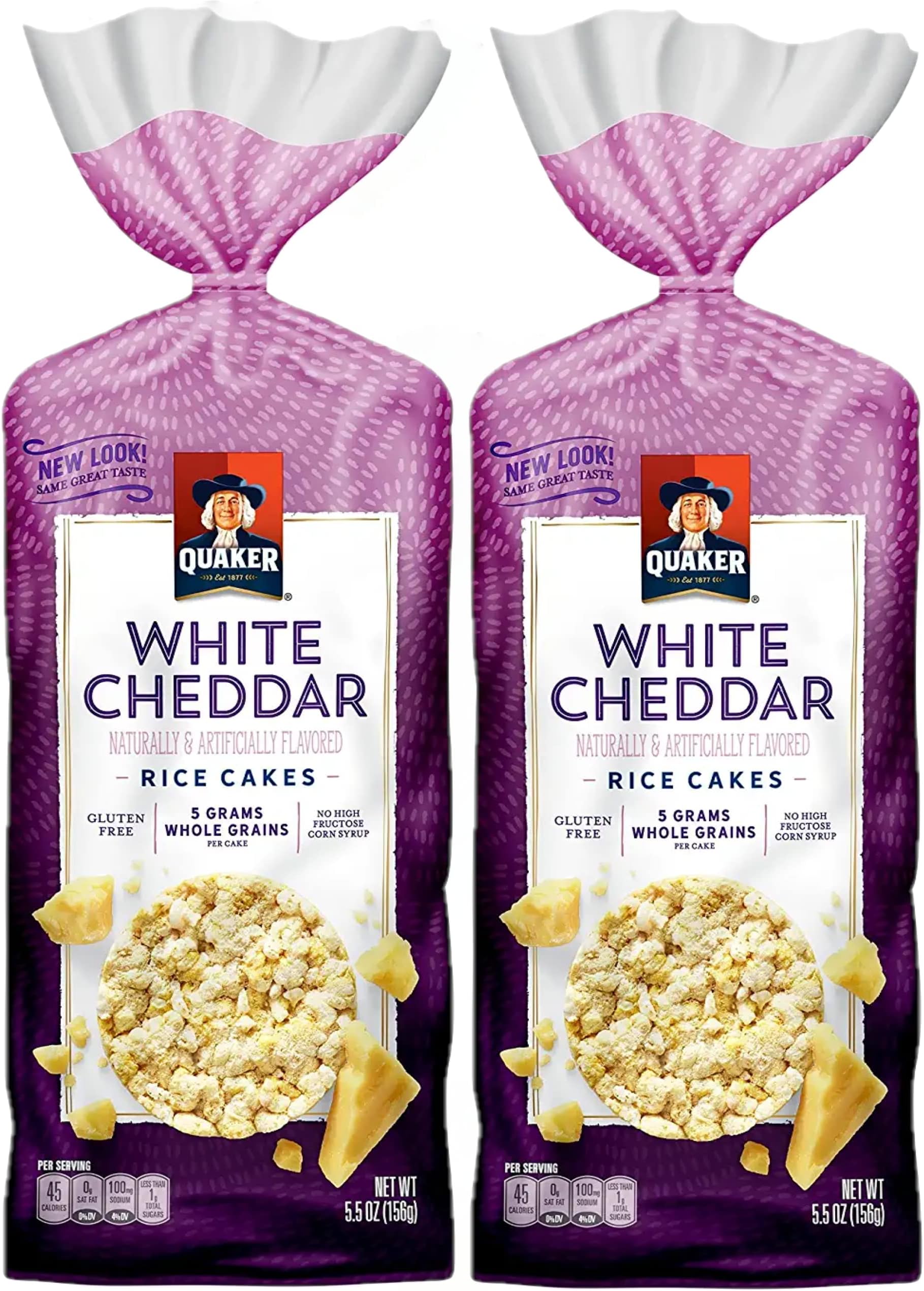 Amazon.com: Quaker Rice Cakes, White Cheddar, 5.5oz Bags, Pack of 2
