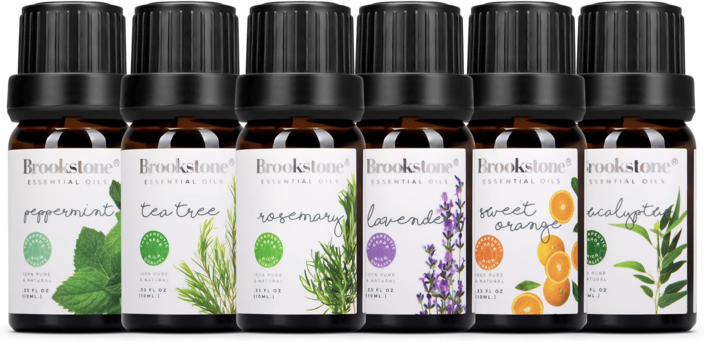 Amazon.com: Brookstone Essential Oil Herbal Collection | 100% Pure ...