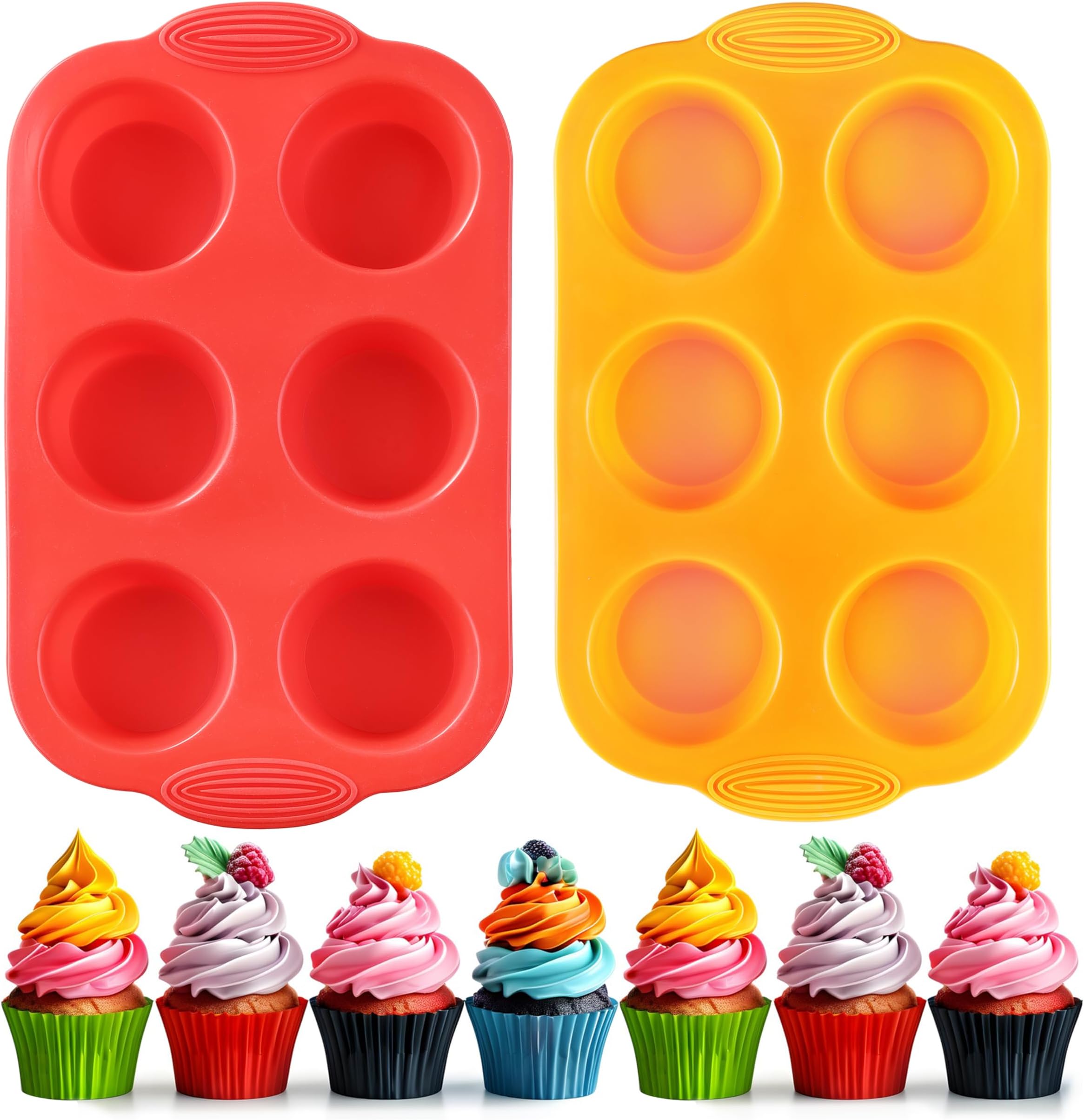 Amazon.com: Redfly Silicone Mini Muffin Pan, 24 Cup Cupcake Pans & Egg ...