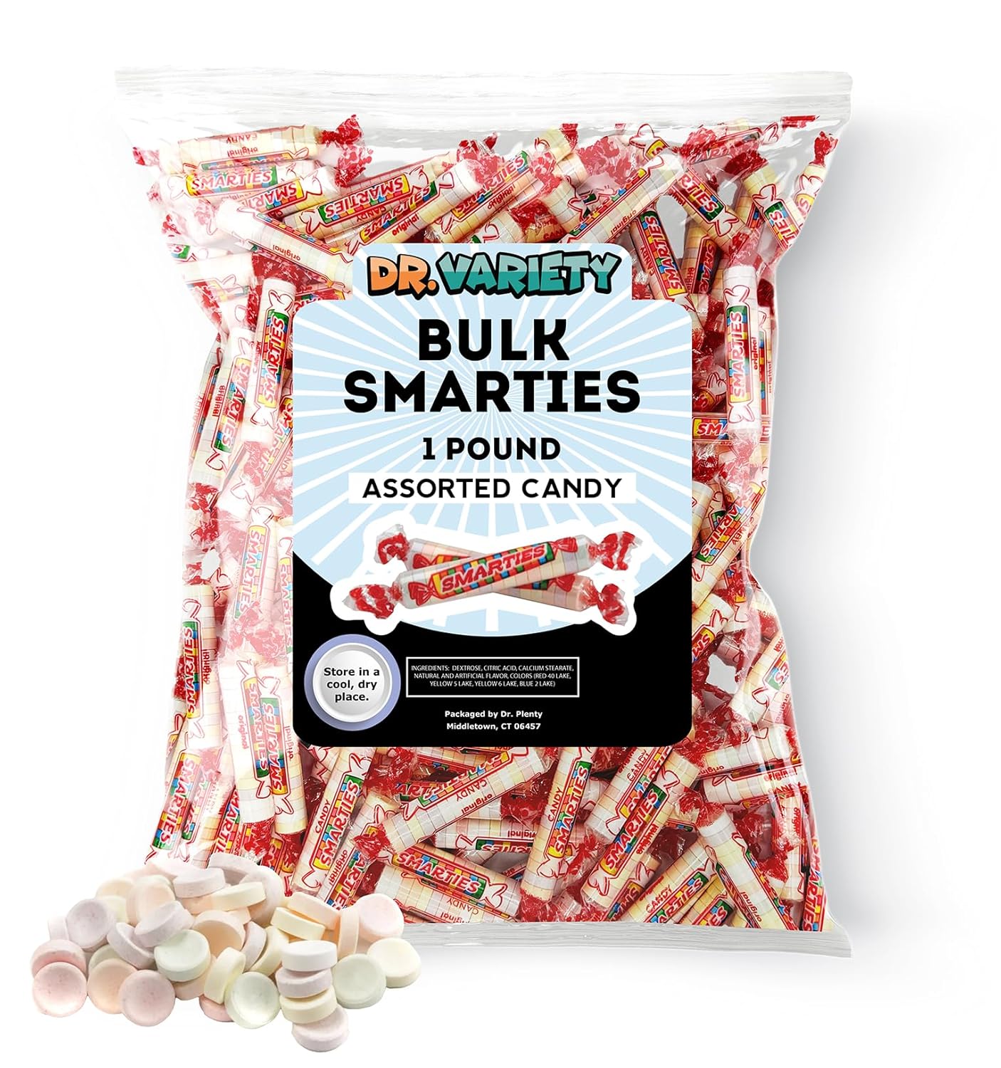 Amazon.com: Smarties Candy Bulk Rolls Original (1 Pound) - Bulk ...
