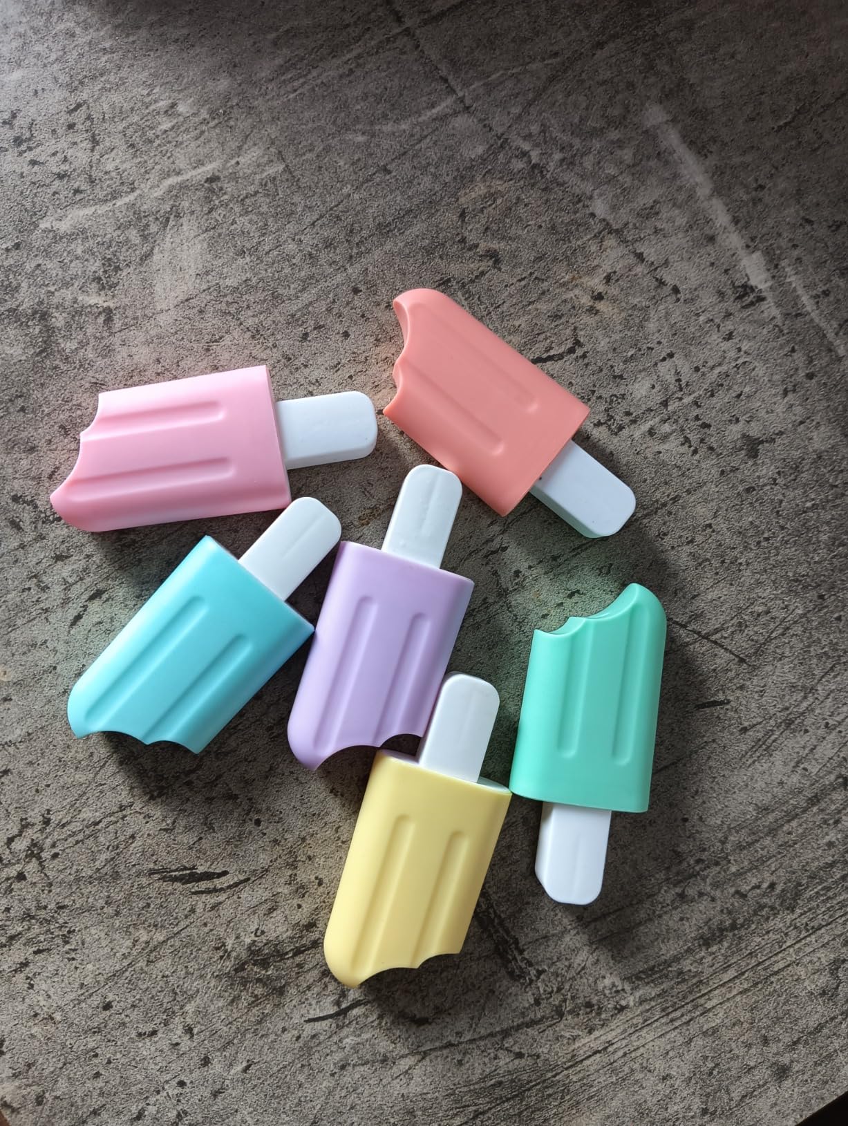 Ice Cream Stick Popsicle Shape Highlighters | Set Of 6 Pastel Shades ...