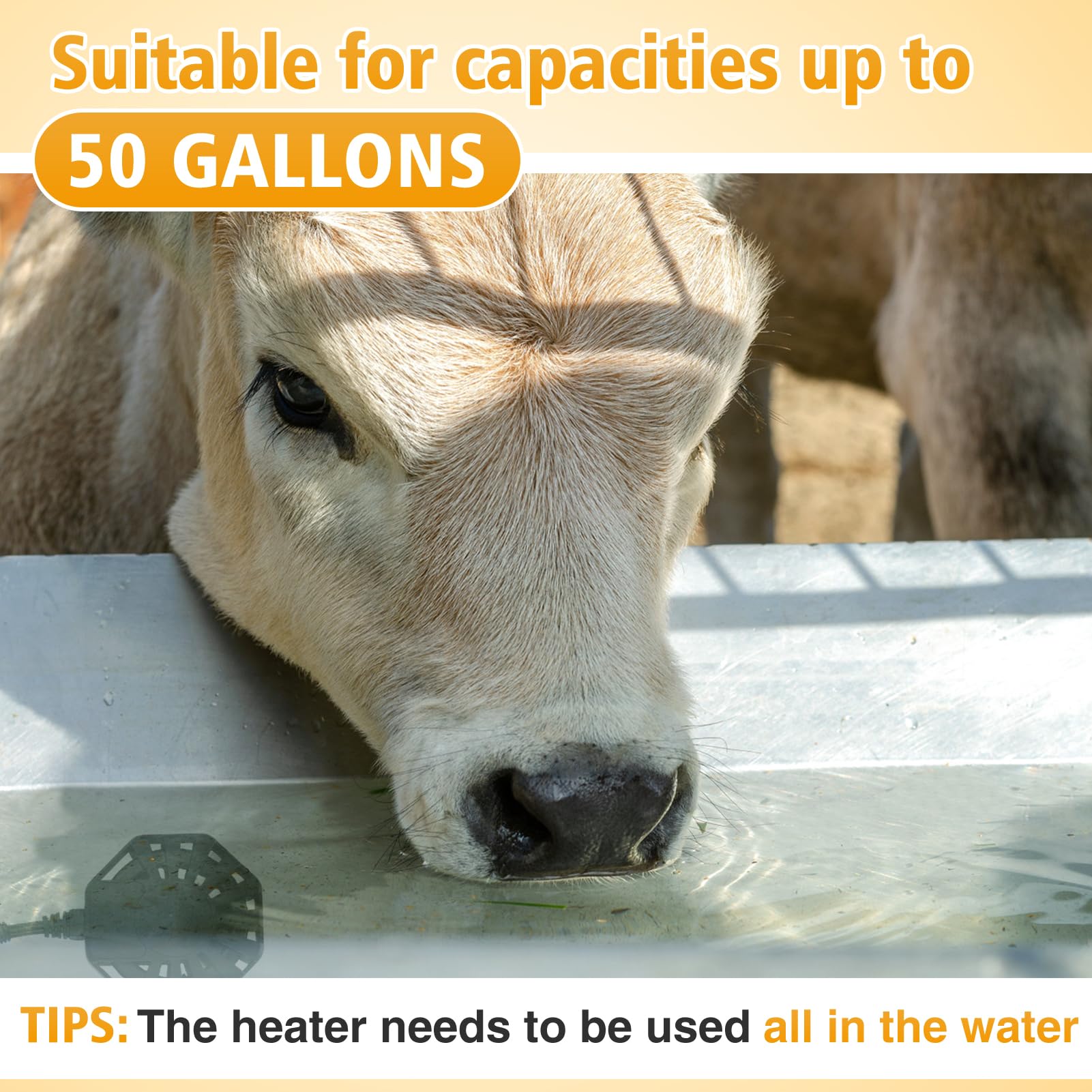 Snapklik.com : Horse Water Heater - 500W De-icer For 50 Gallon Cows ...