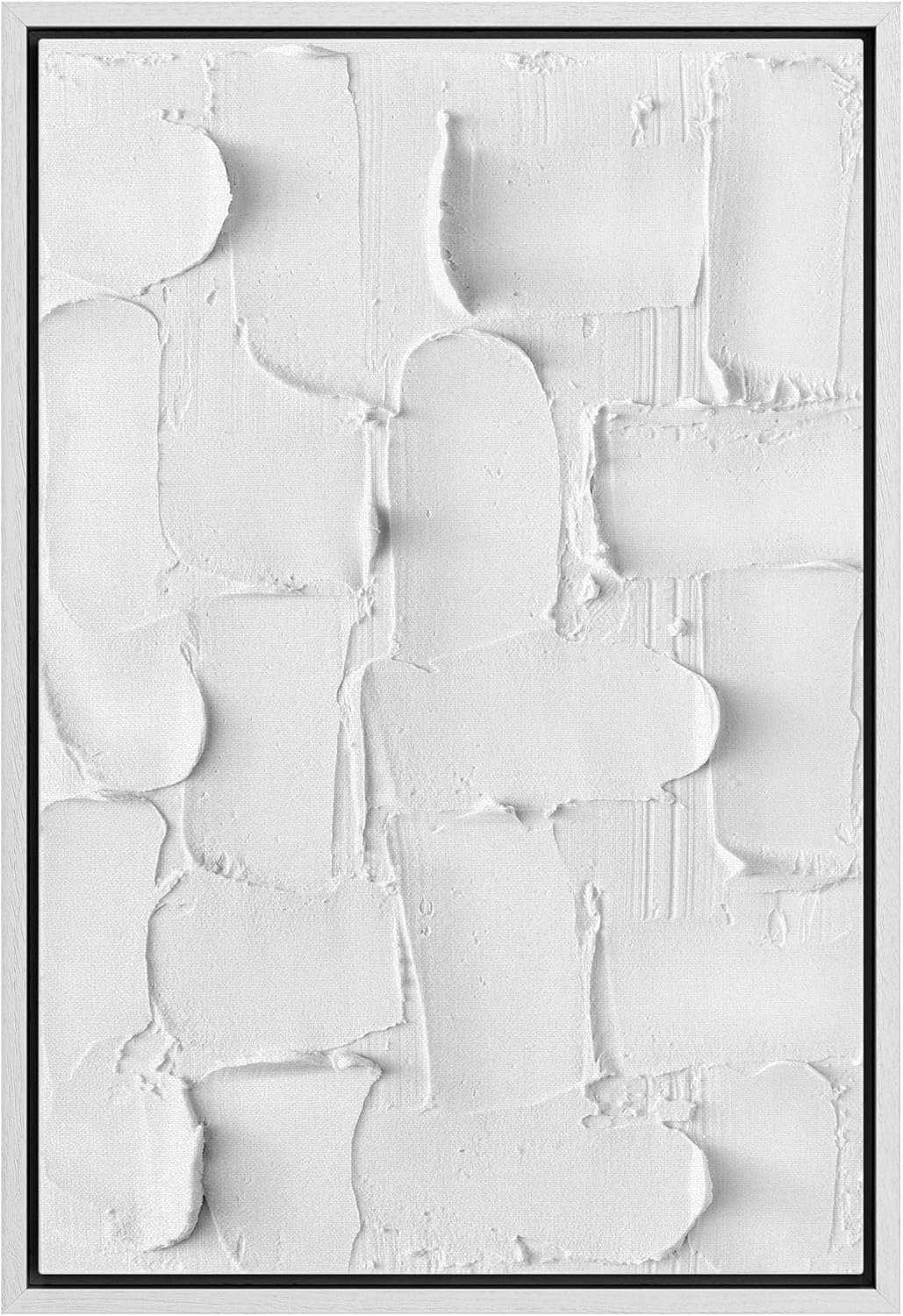 Amazon.com: SIGNWIN Framed Canvas Print Wall Art Textured White Paint ...