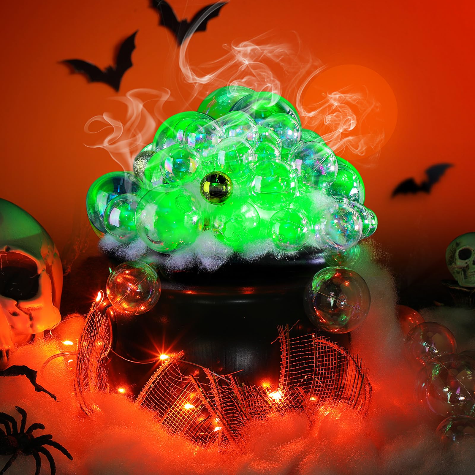 Amazon.com: Liliful Halloween Cauldrons Decorations Black Plastic Large ...