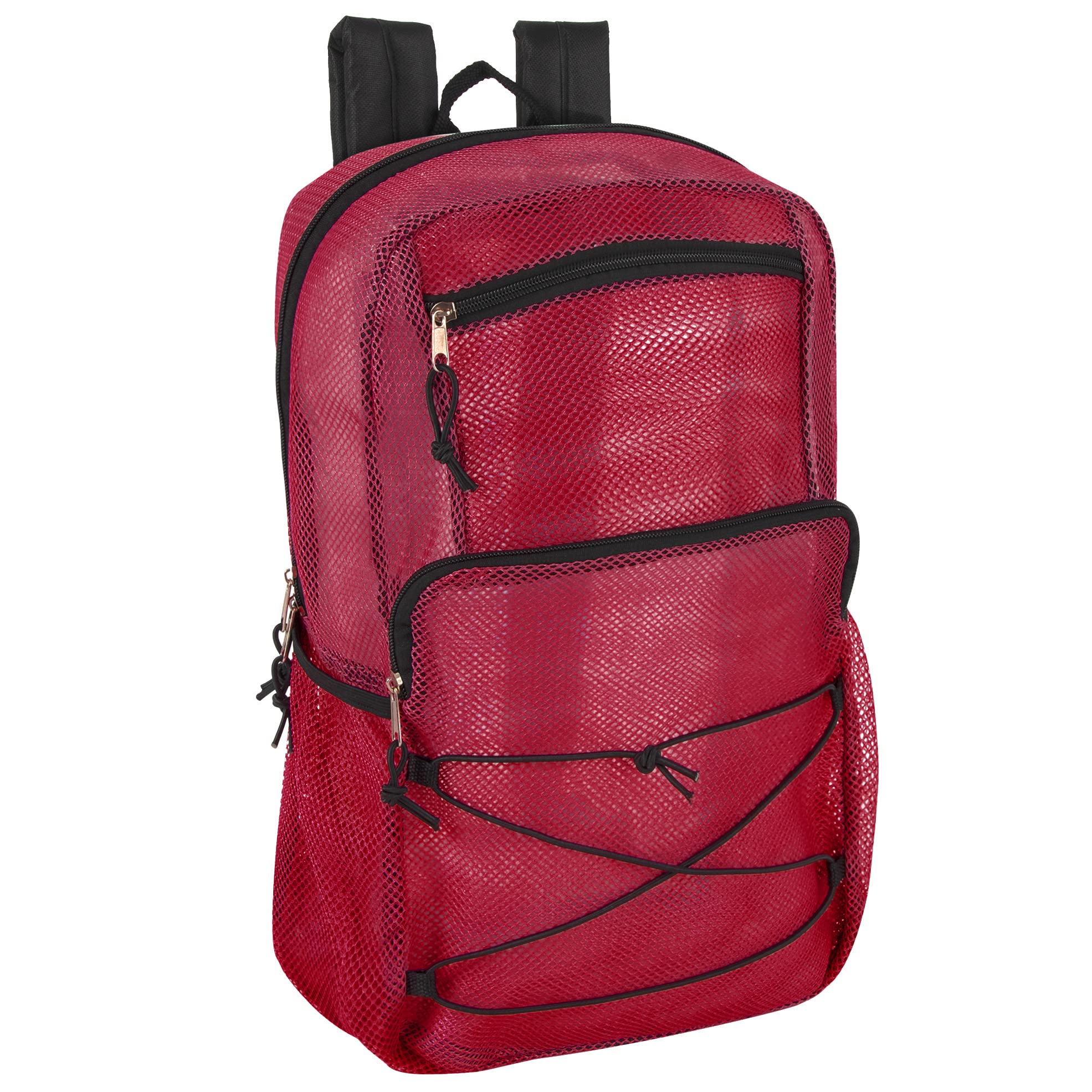 Amazon.com: Deluxe See Through Mesh Backpack with Bungee Cord ...