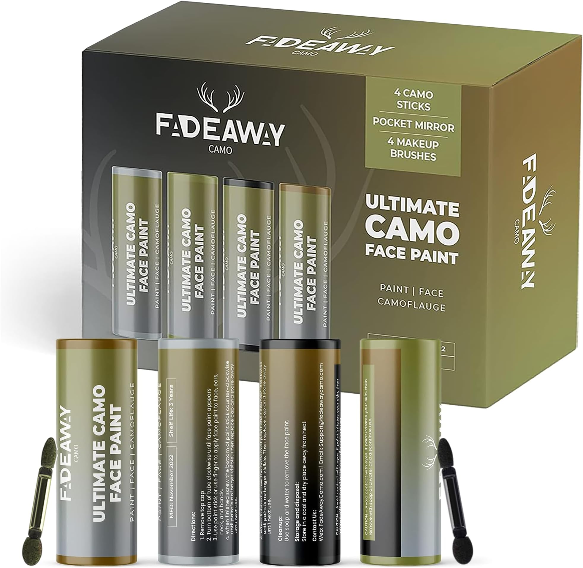 Amazon.com: Camo Face Paint, NATO Camouflage Military Makeup Paint ...