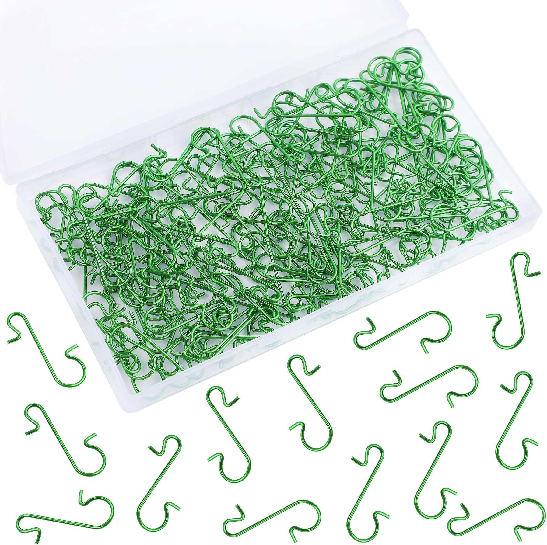 Amazon.com: 240Pcs Christmas Ornament Hooks Green Metal Wire Hooks S ...