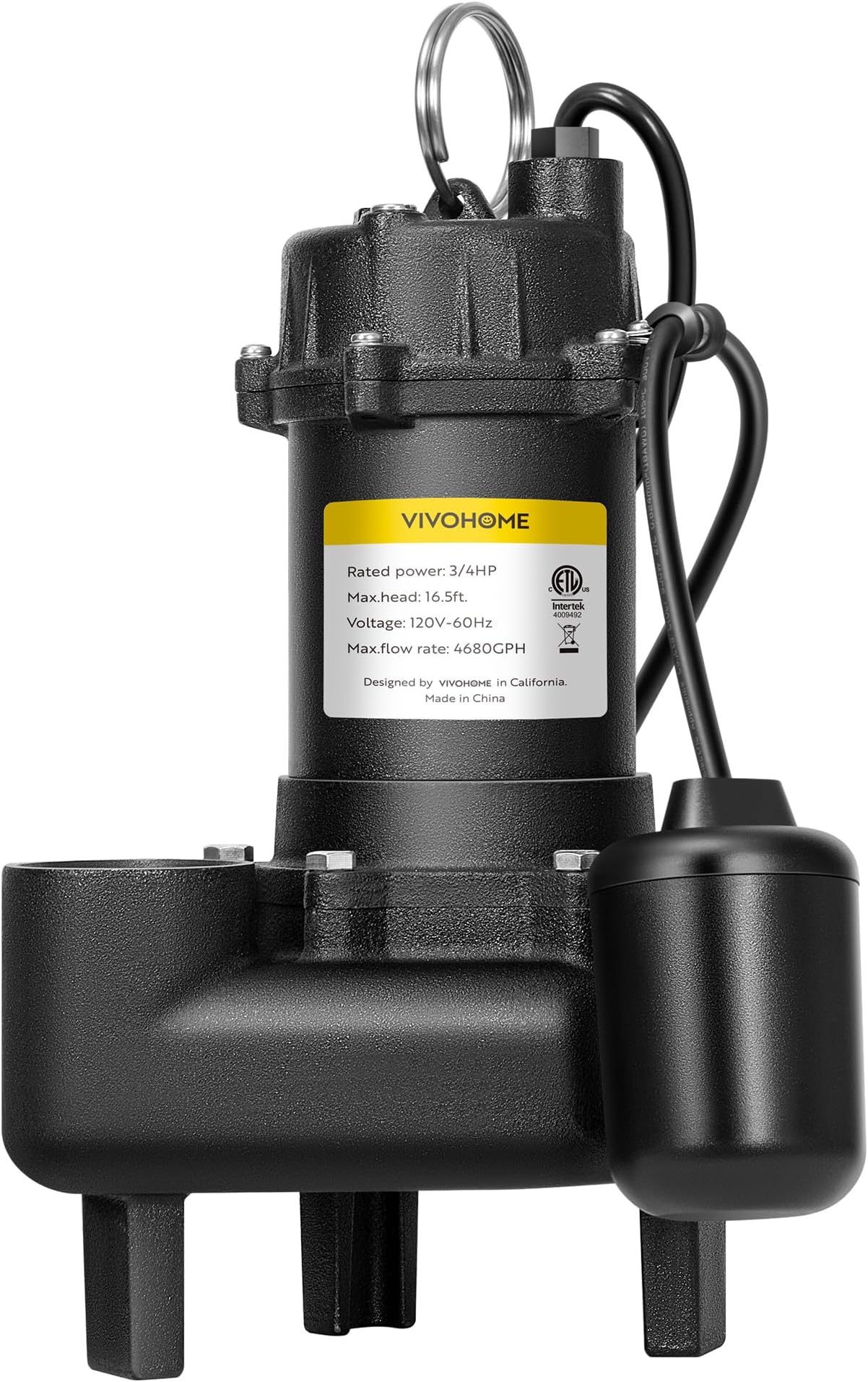 Wayne WCS50T Cast Iron Sewage Pump with Tether Float Switch - Amazon.com