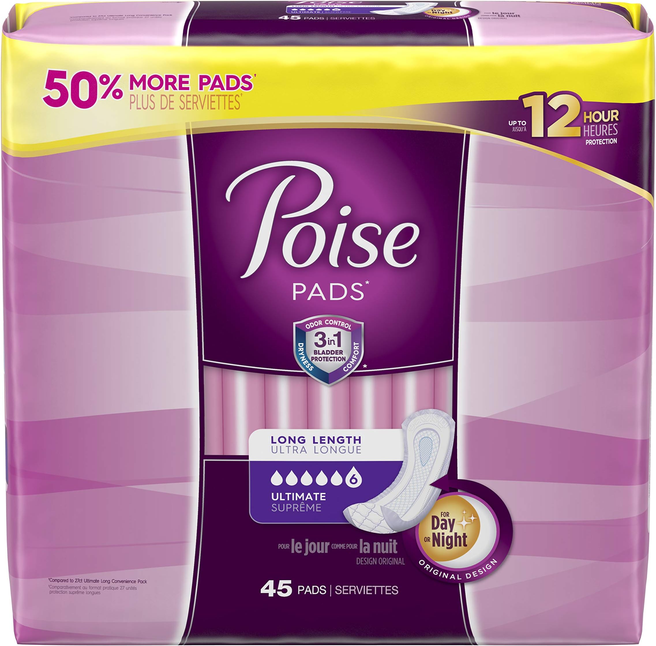 Amazon.com: Poise Incontinence Pads & Postpartum Incontinence Pads, 6 ...