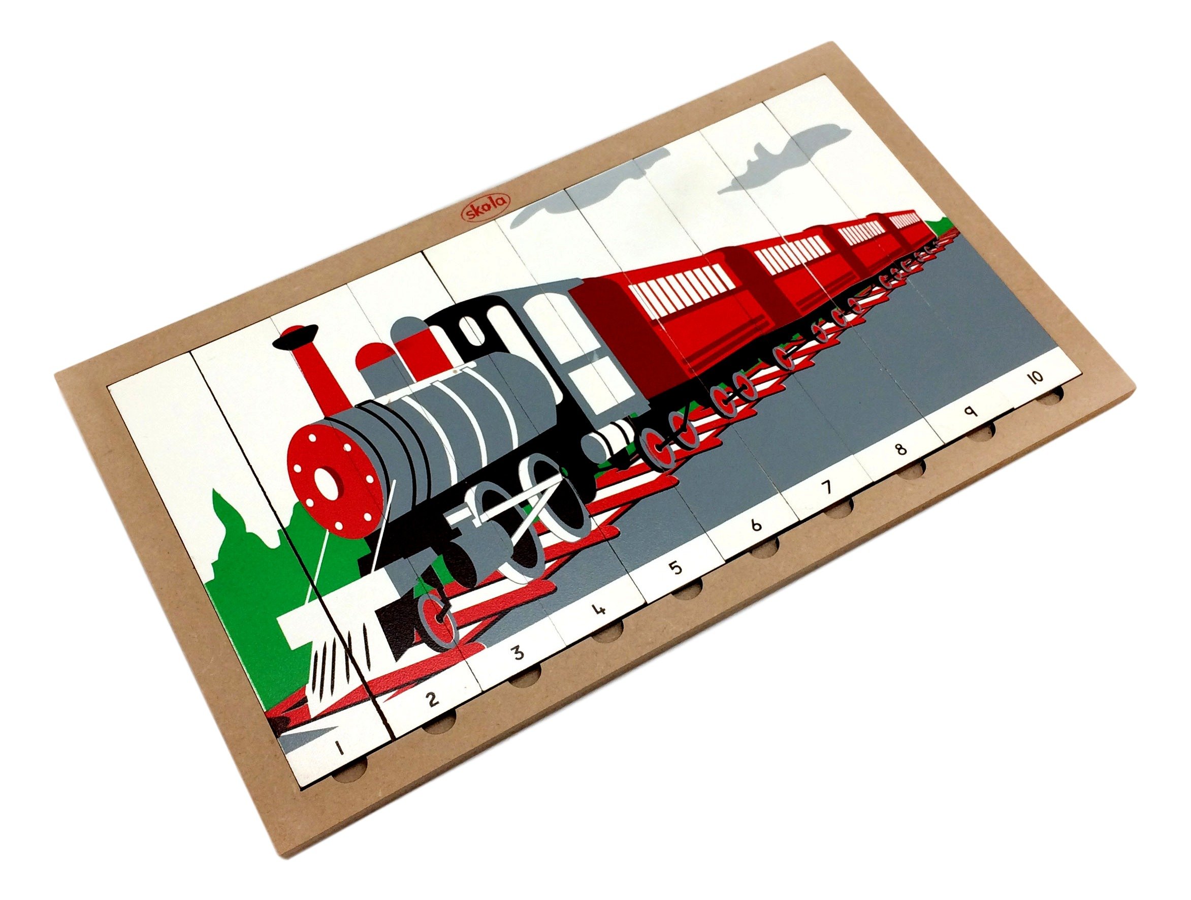 Buy Skola Toys Sequencing Wooden Train Puzzle with Number System from 1 ...