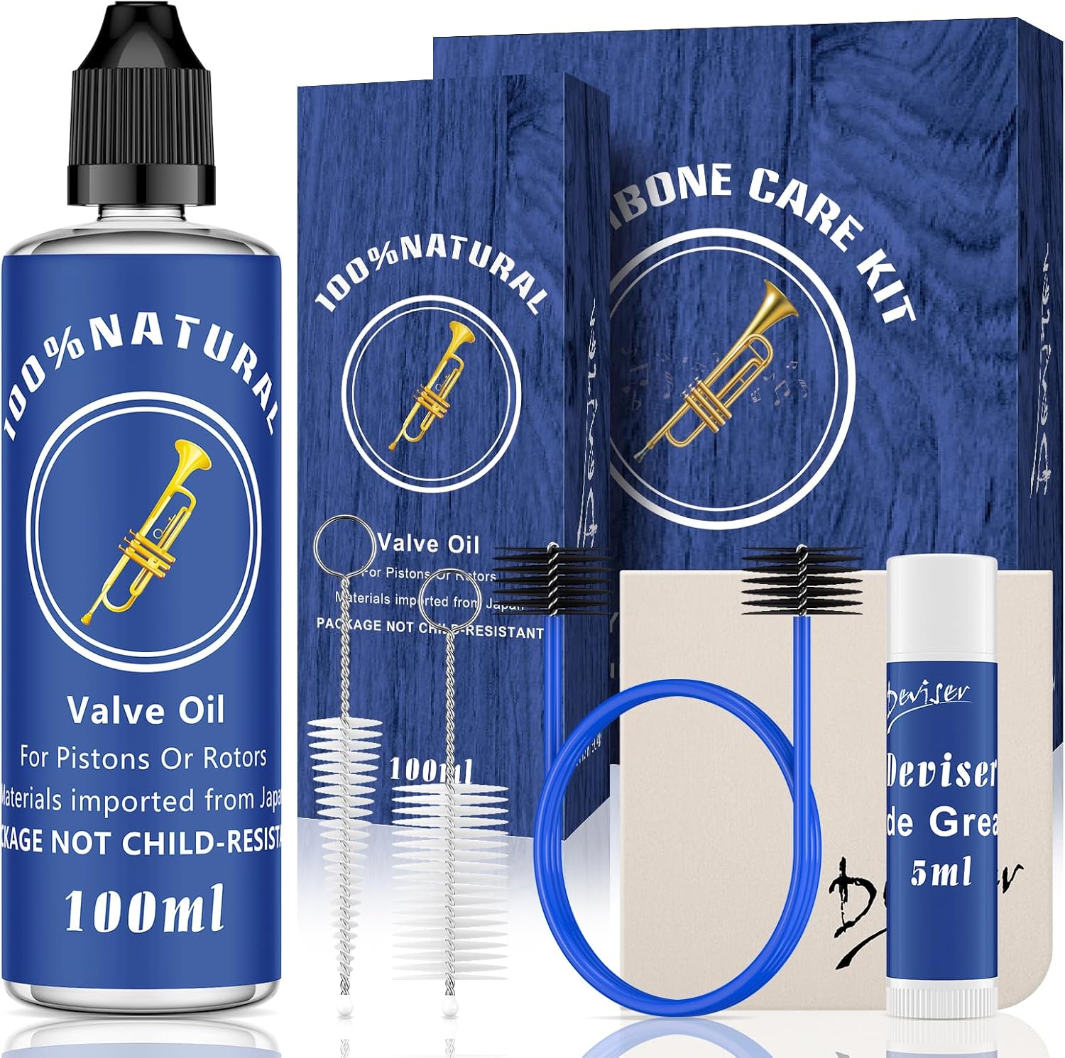 Amazon.com: Trombone Cleaning kit Deviser All in One Trombone Care kit ...