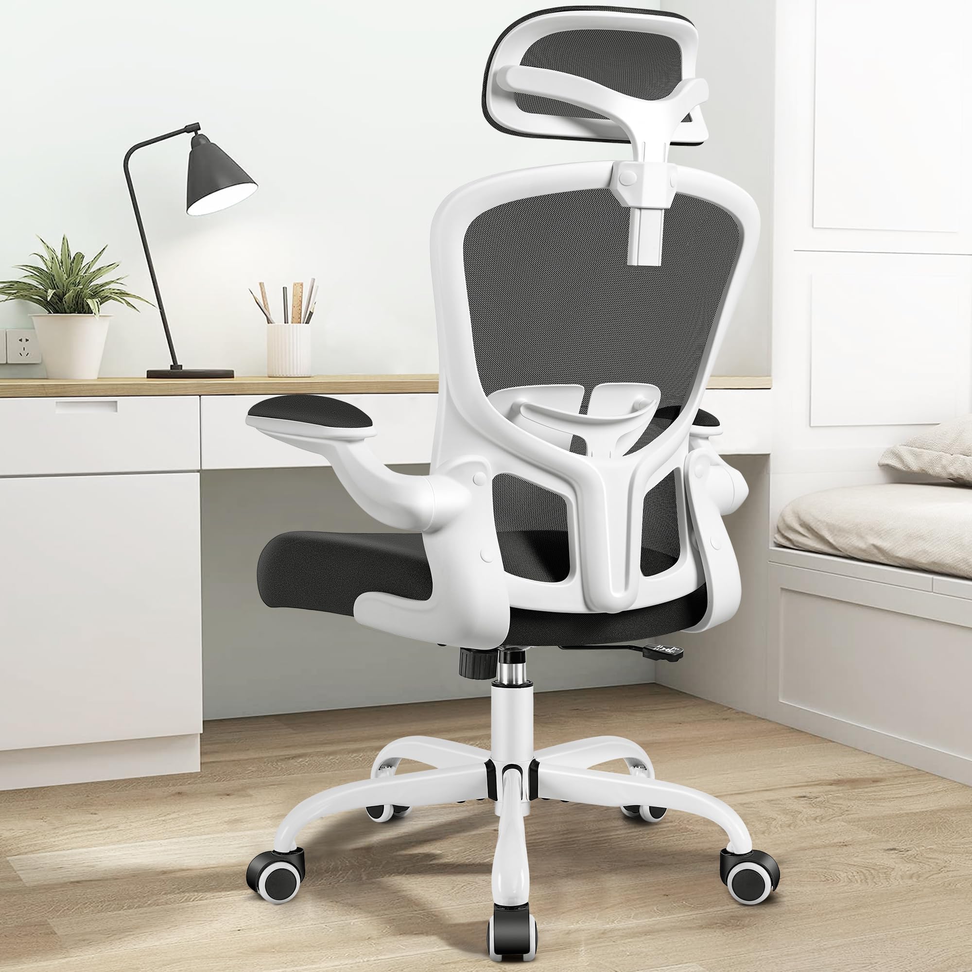 Amazon.com: Monhey Office Chair, Ergonomic Office Chair Desk Chair with ...