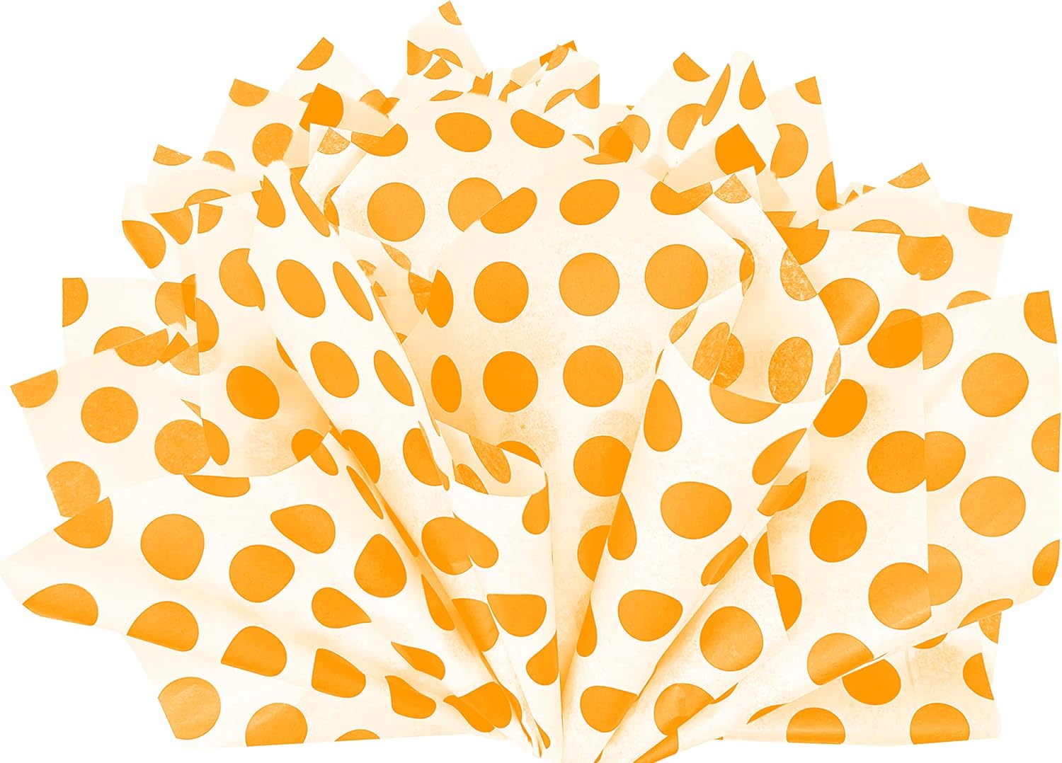 Amazon.com: Flexicore Packaging | Tangerine Orange Polka Dot Gift Wrap ...