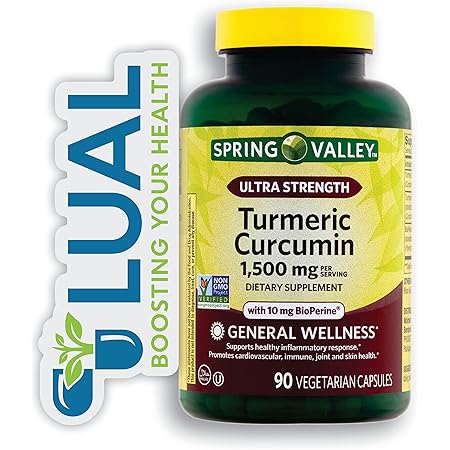 Amazon.com: Spring Valley Turmeric Curcumin, Ultra Strength, 1,500 mg ...