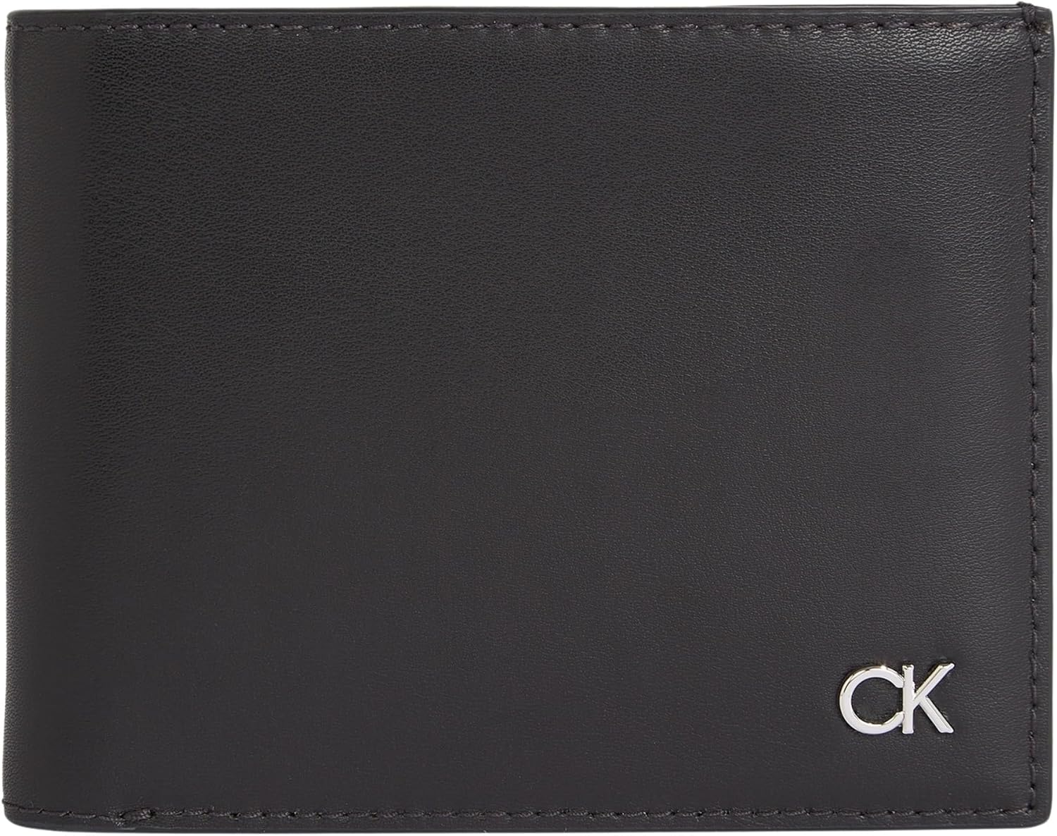 Calvin Klein Men Wallet Metal Ck Bifold with RFID, Black (Ck Black ...