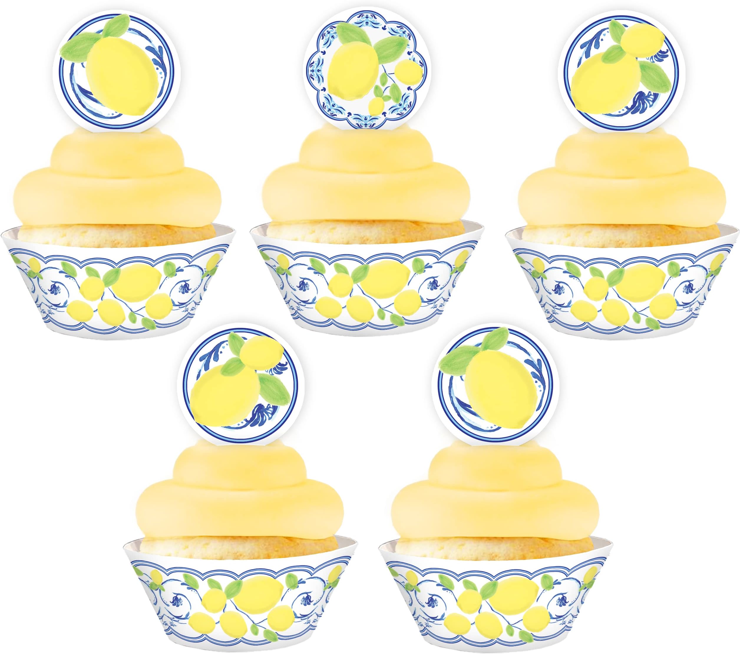 Amazon.com: Lemon Birthday Party Supplies Cupcake Wrappers (12 Pack ...