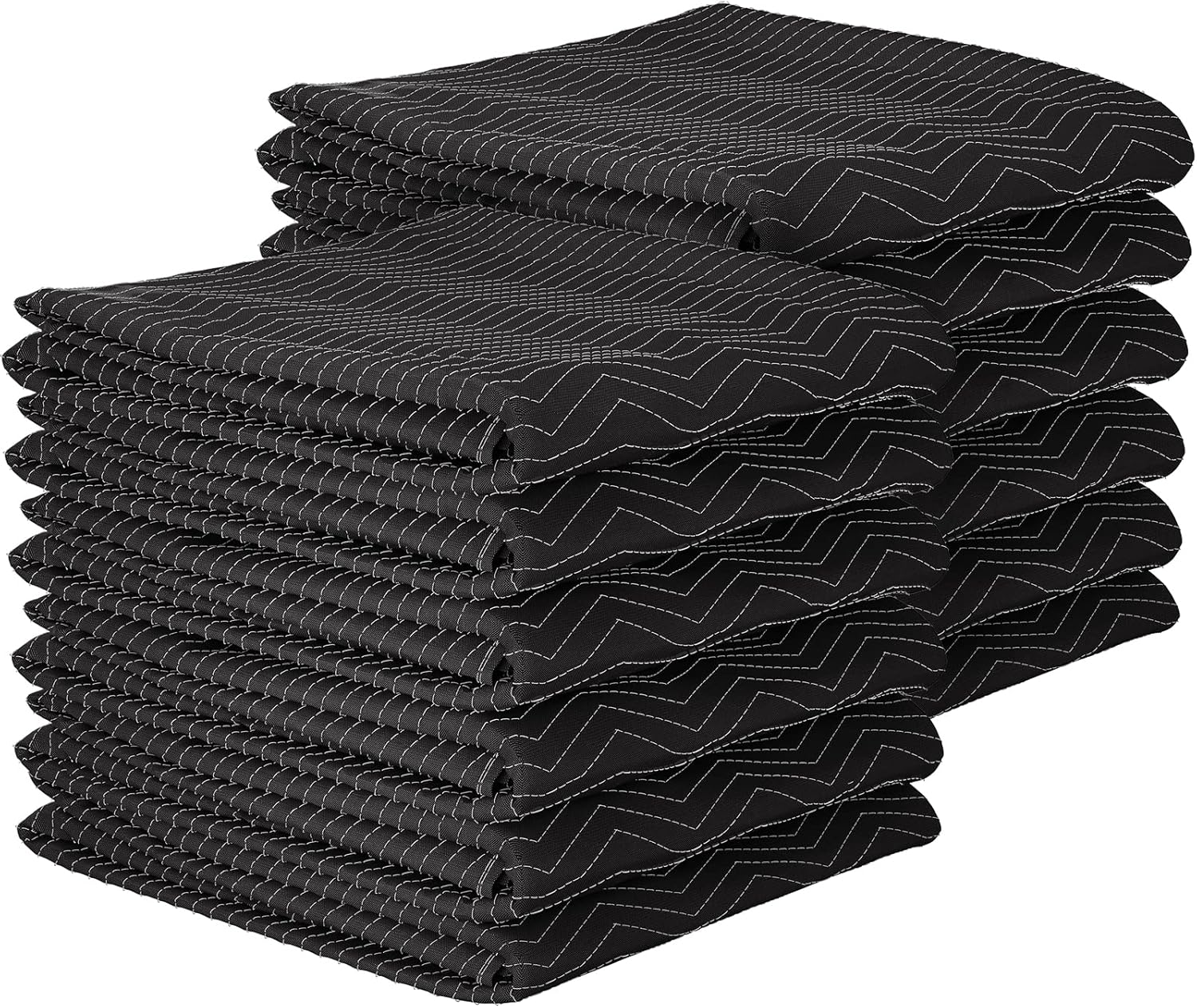 VEVOR Moving Blankets, 80" x 72" (42 lb/dz Weight)-12 Packs, Professional Non-Woven & Recycled ...