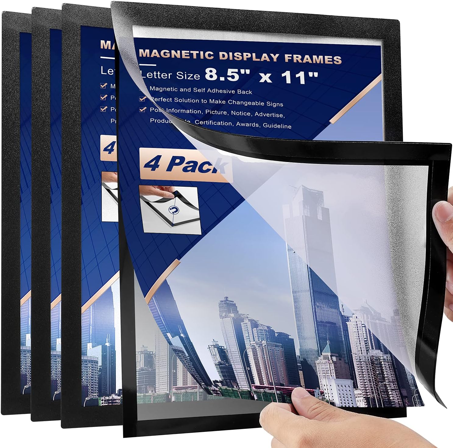 Amazon.com: JIUYE Magnetic Sign Holder 8.5 x 11 Wall Mount,Self ...