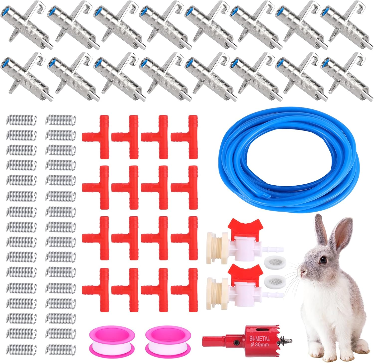 Amazon.com: Automatic Rabbit Watering System Include 12 Nipple Drinker ...