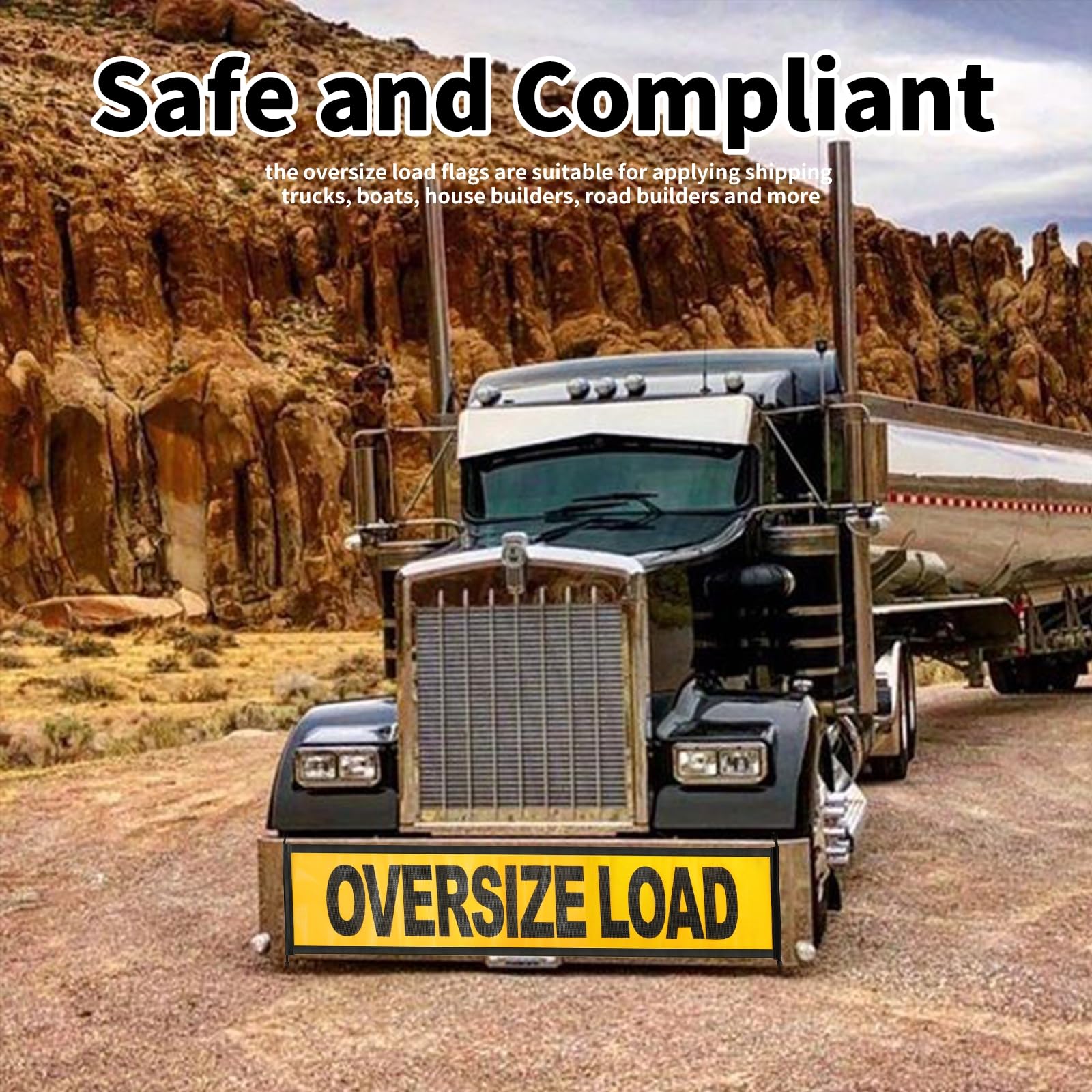 Snapklik.com : Oversize Load Signs For Trucks 2 Pack Oversized Loaded ...