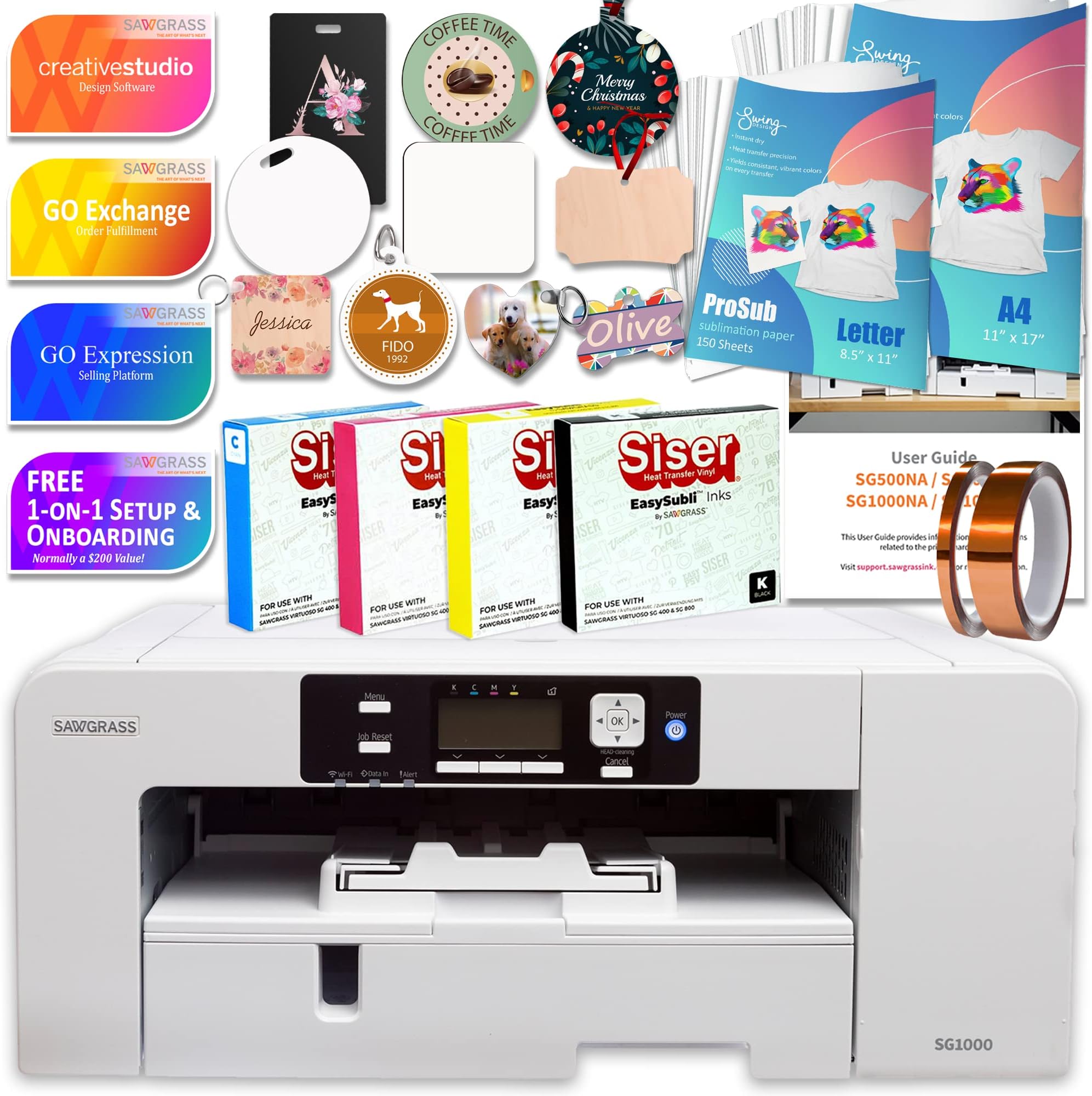 Amazon.com: Sawgrass UHD Virtuoso SG1000 Sublimation Printer Starter ...