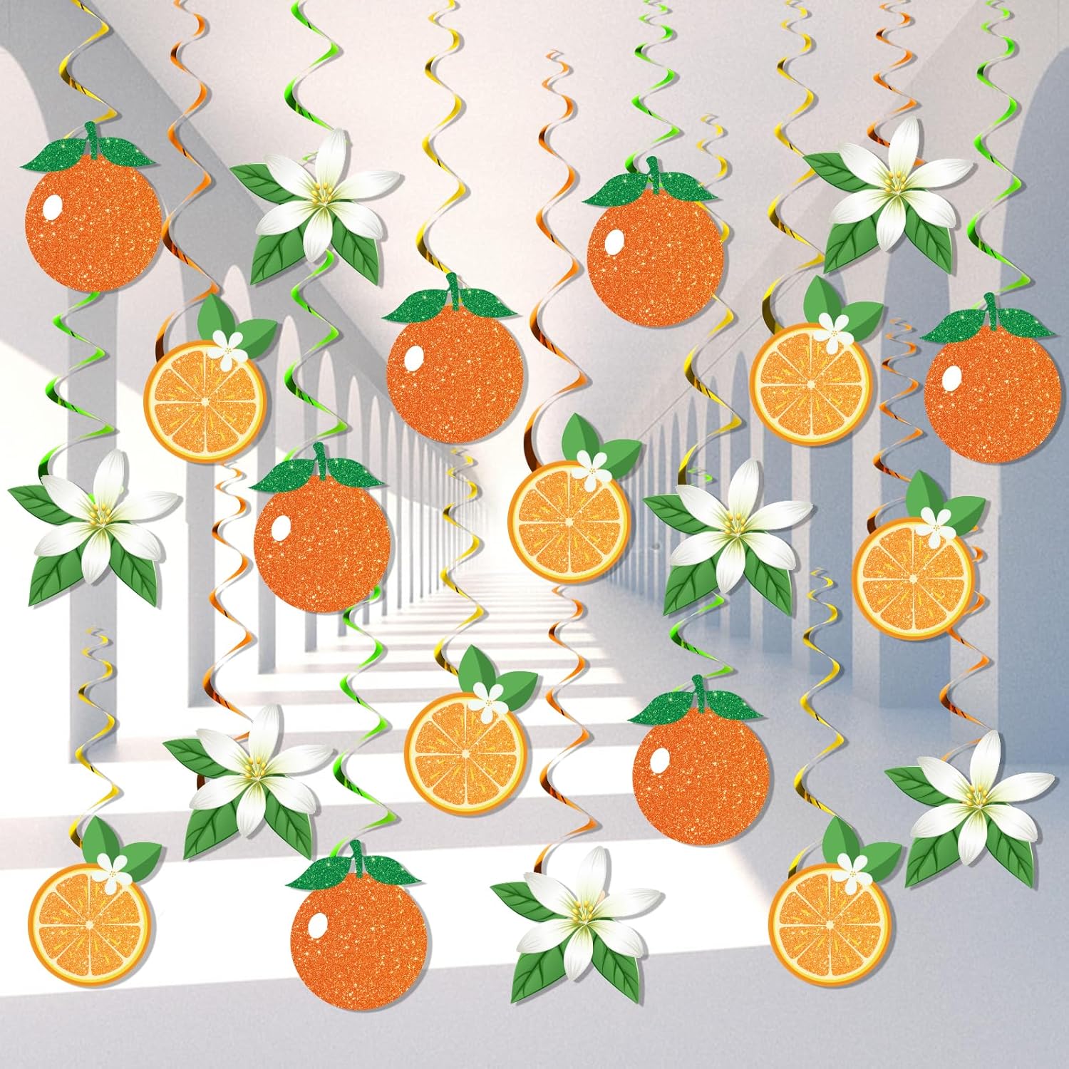 Amazon.com: 18 PCS Orange Fruit Decorations Orange Citrus Hanging Decor ...