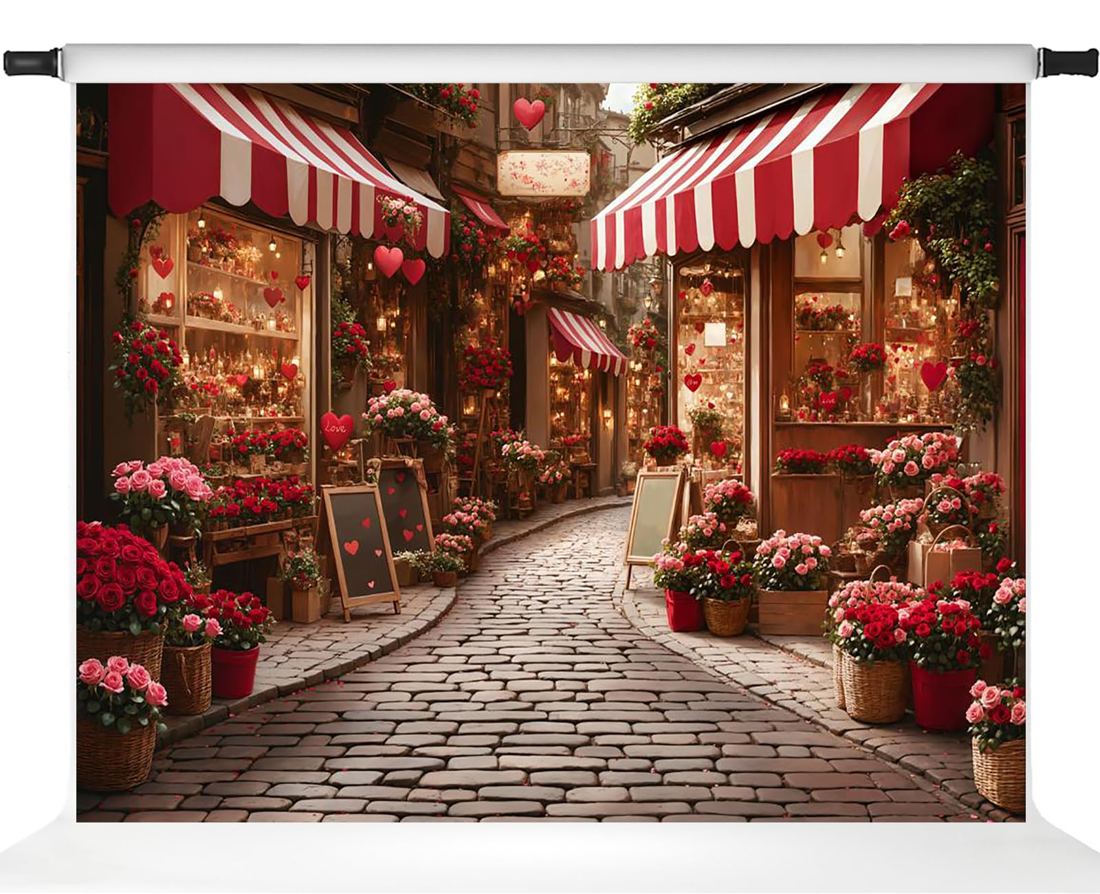 Amazon.com : Kate Valentine's Day Photo Backdrops Street Scene Backdrop ...