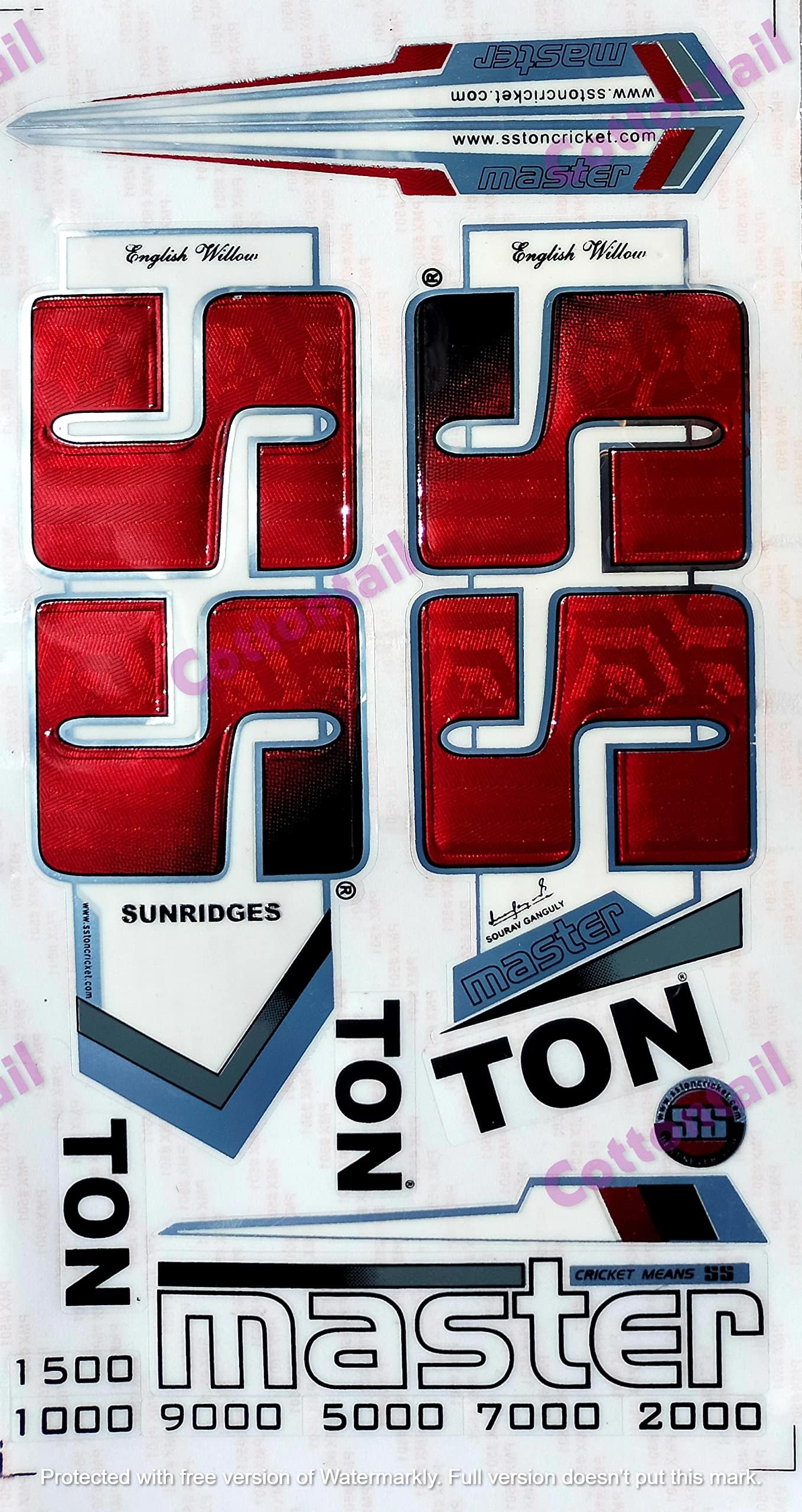 SPARTAN 3D MSD 7 Limited Edition Cricket Bat Sticker : Amazon.in ...