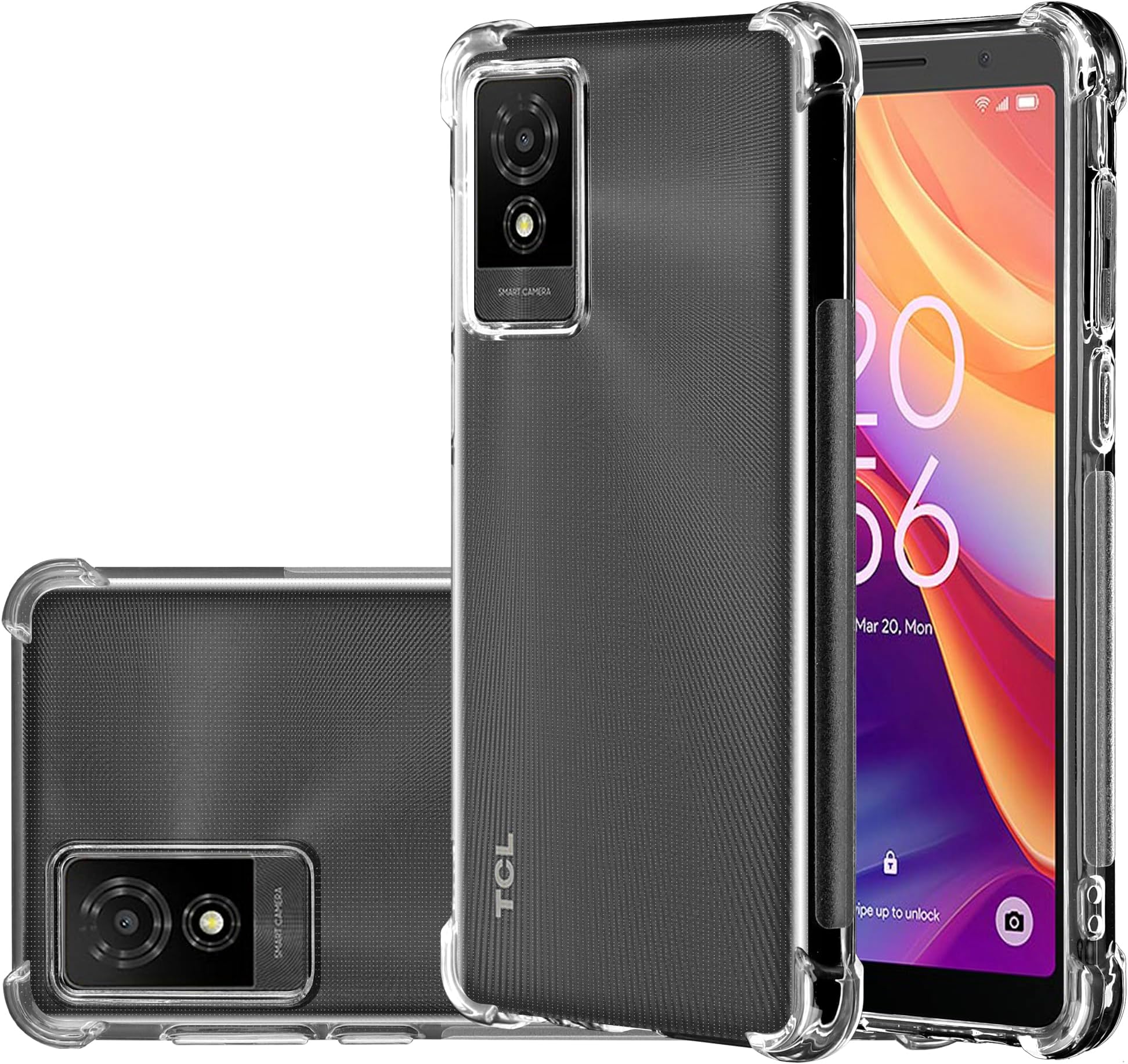 PIXFAB for TCL 501 Clear Case, Shockproof [Ultra Slim] Scratch ...