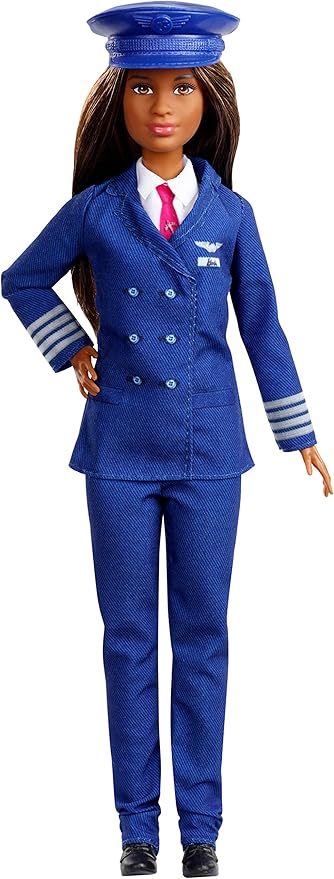 Amazon.com: Barbie Pilot Doll, Brunette, with Pilot’s Hat : Toys & Games