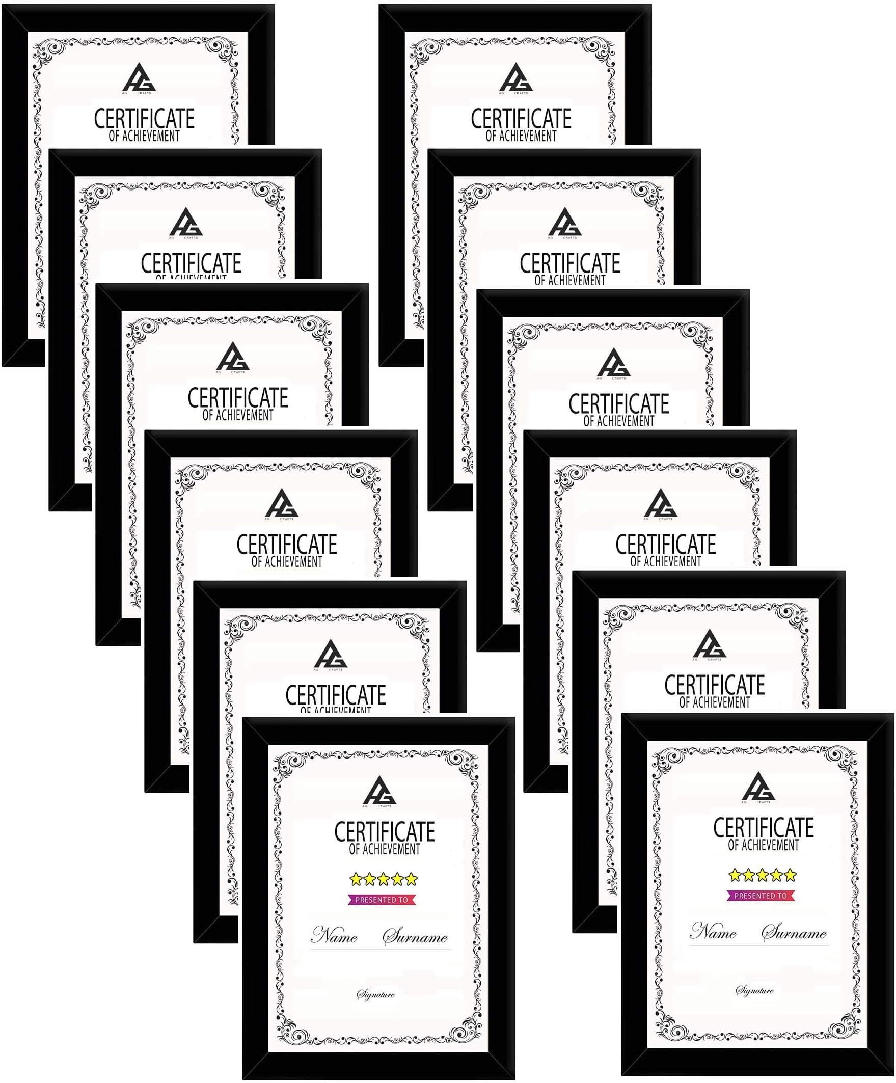 AG Crafts™ A4 Picture Photo & Document Frames (Black) : Amazon.in: Home ...