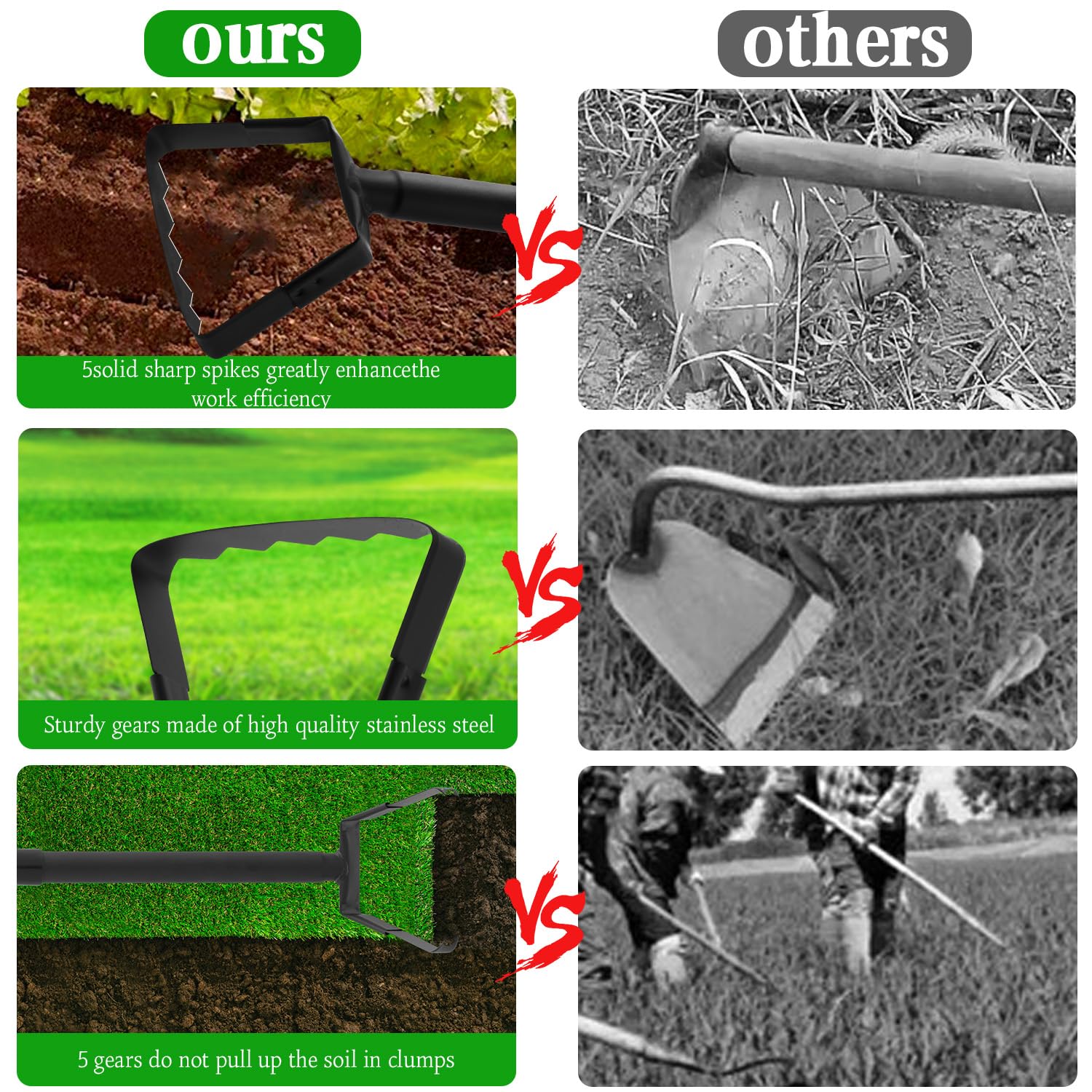 Snapklik.com : Hoe Garden Tool, 31-75 Inch 1.1 Inch Diameter Matte ...