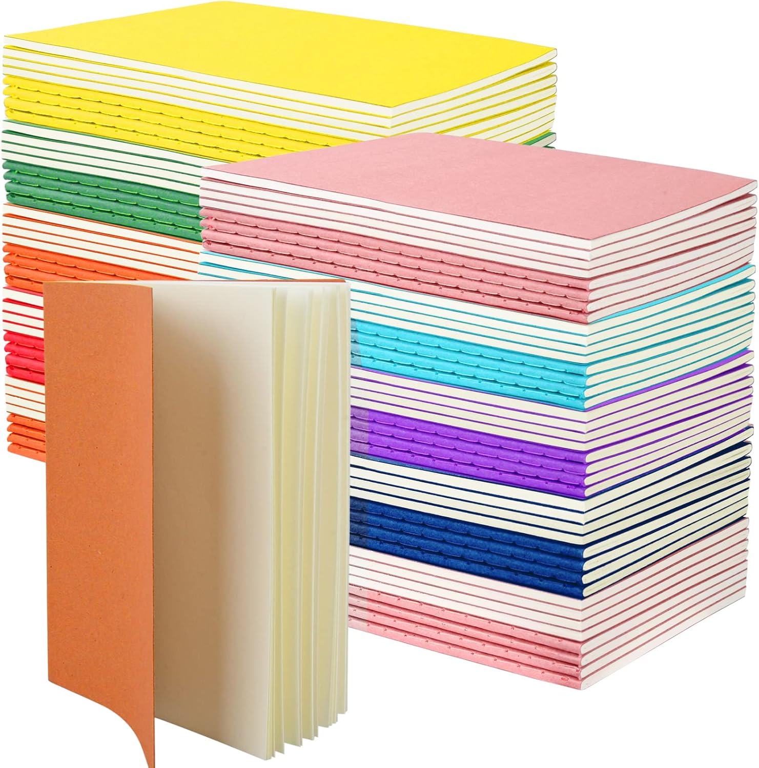 Amazon.com : 96 Pack Small Notebooks, Unlined Blank Mini Notebooks ...