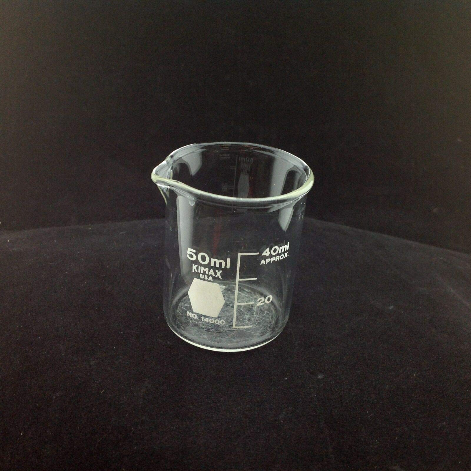 Kimax 14000-50 Glass Low Form Griffin Beaker with Double Capacity Scale ...