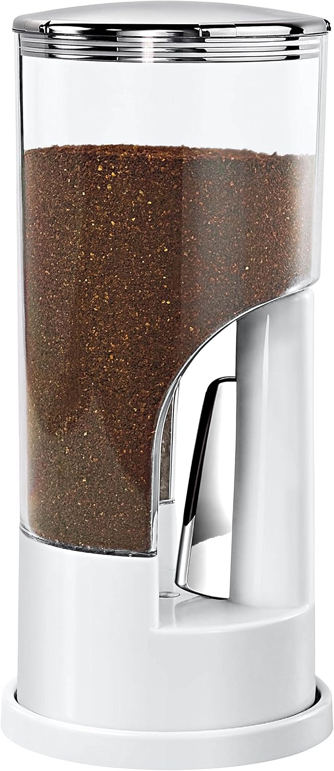 Zevro Indispensable Coffee Dispenser, White - 1/2 Pound