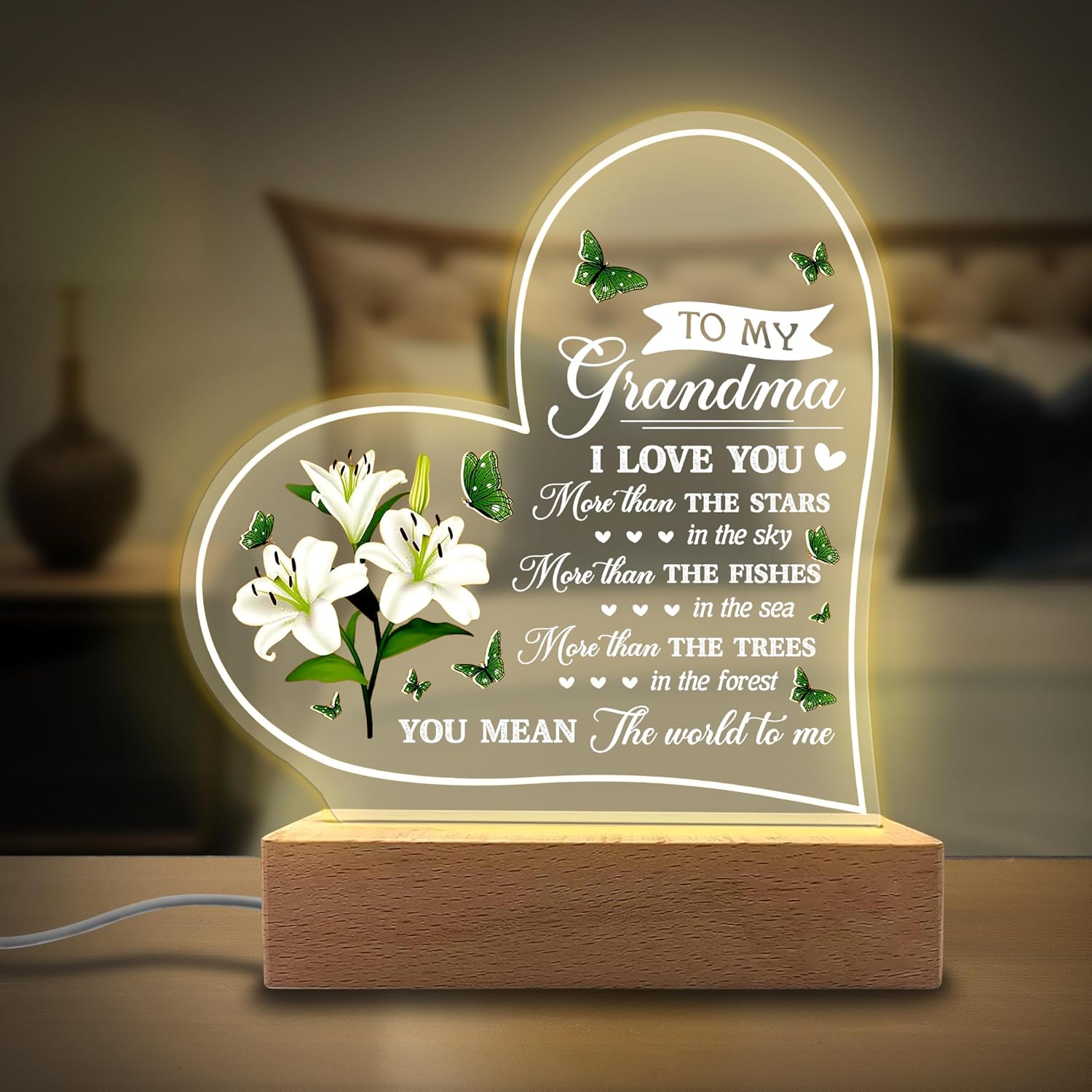 Amazon.com: bccpnl Acrylic Night Light -I Love You-The Most Special ...