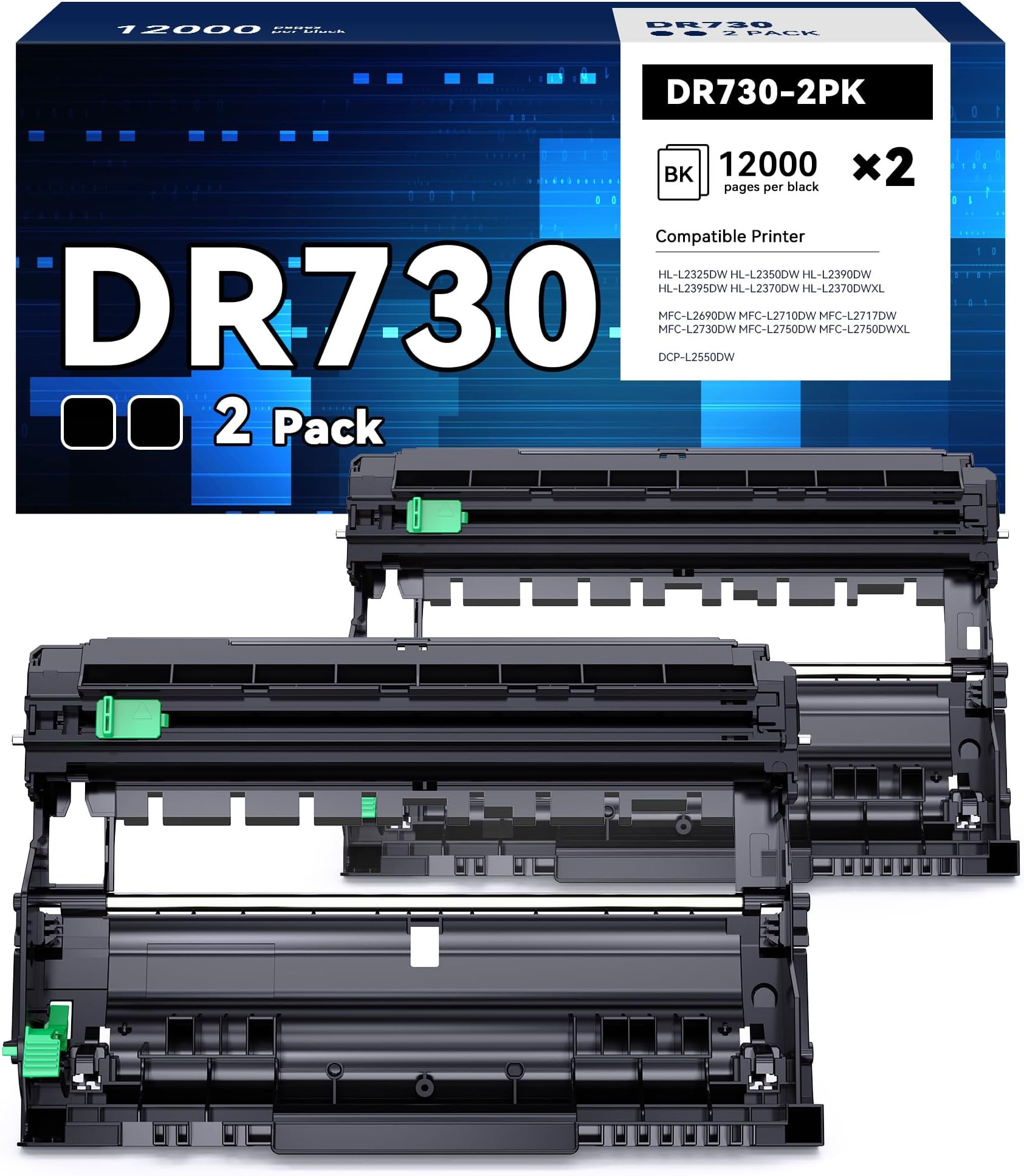 Amazon.com: Brother Genuine DR730 Drum Unit, Up to 12,000 Page Yield ...