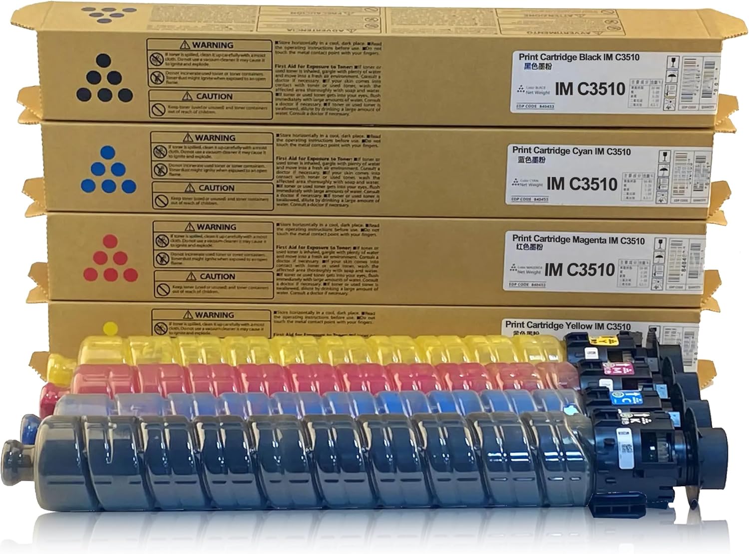 Amazon.com: SPLENDIDCOLOR IMC3510 IM C3510 Toner Cartridge 842550 842553 842552 842551 Toner Set ...