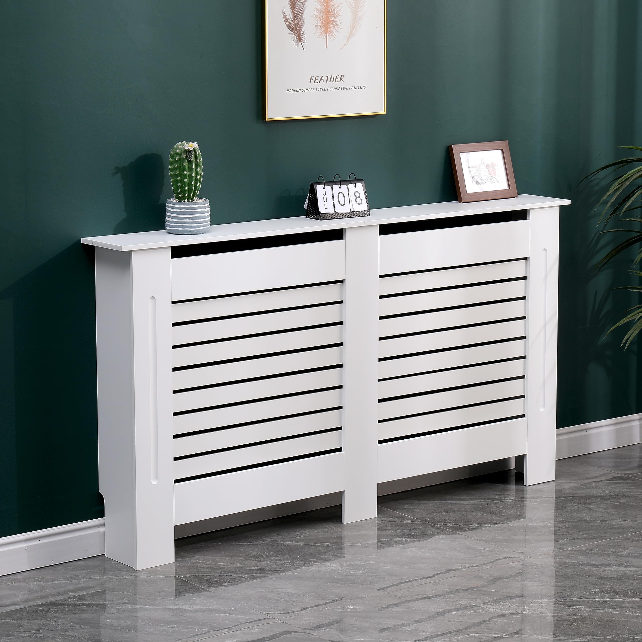 Vivo Technologies Large Radiator Cover White Modern, MDF Wood ...